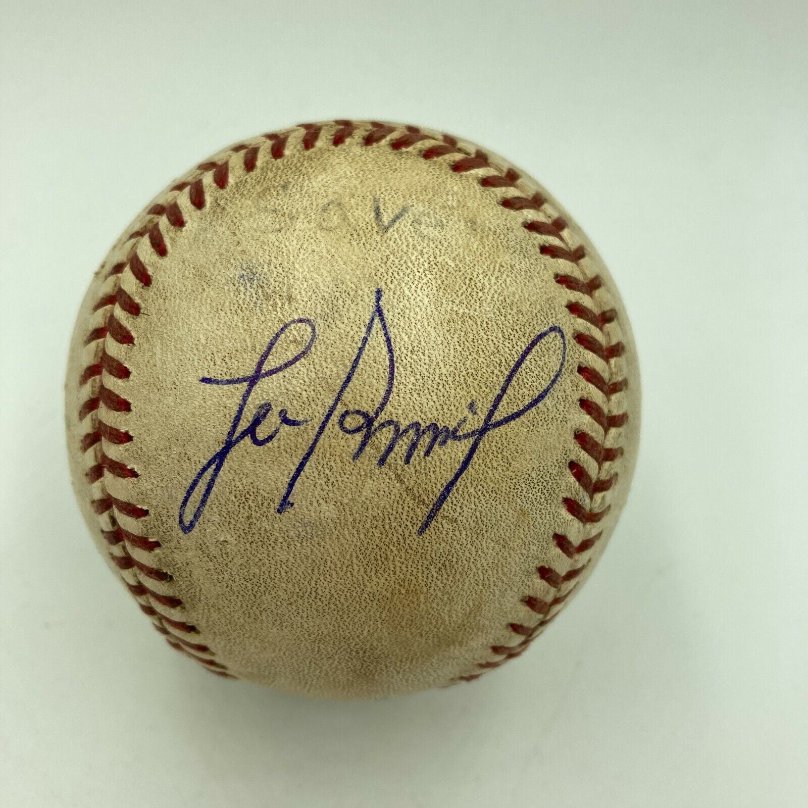 Lee Smith Final Pitch Of 449th Career Save Signed Game Used Baseball ...