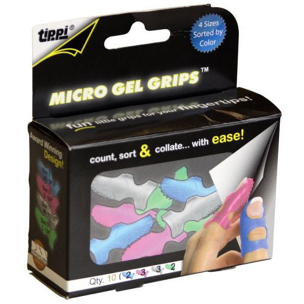 Lee Tippi Micro Gel Fingertip Grips - Assorted Sizes - 10 Pack (61410 ...