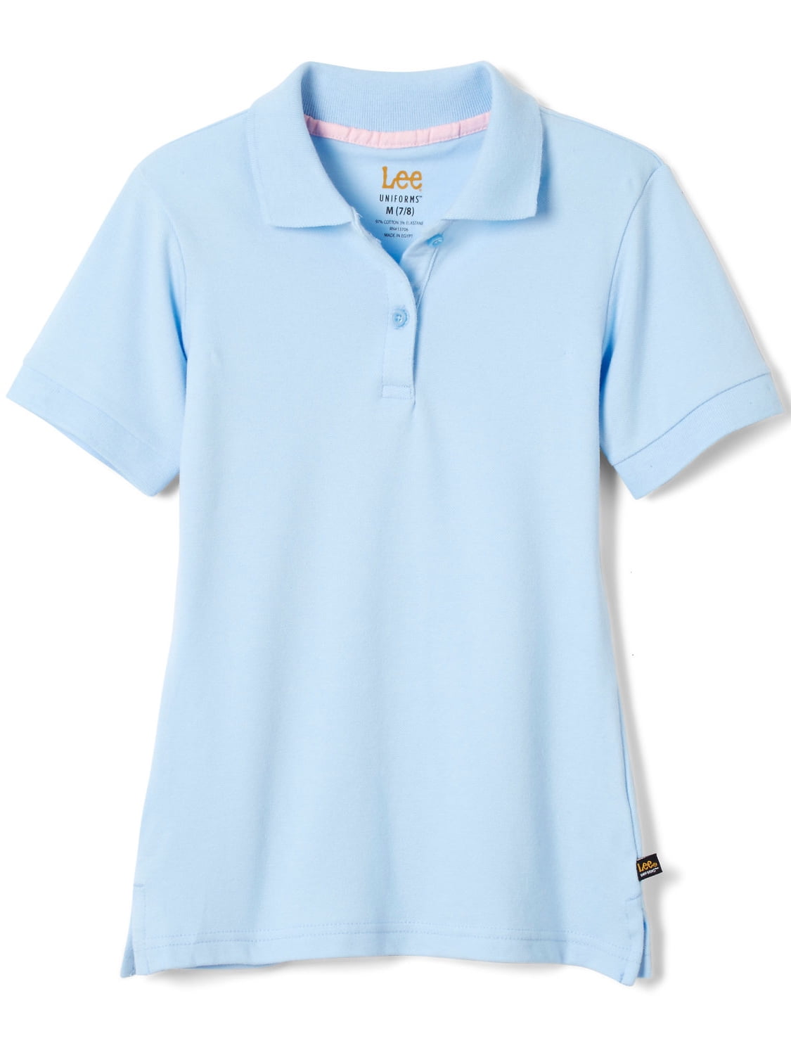 Lee Uniforms Girls School Uniform Short Sleeve Stretch Pique Polo ...