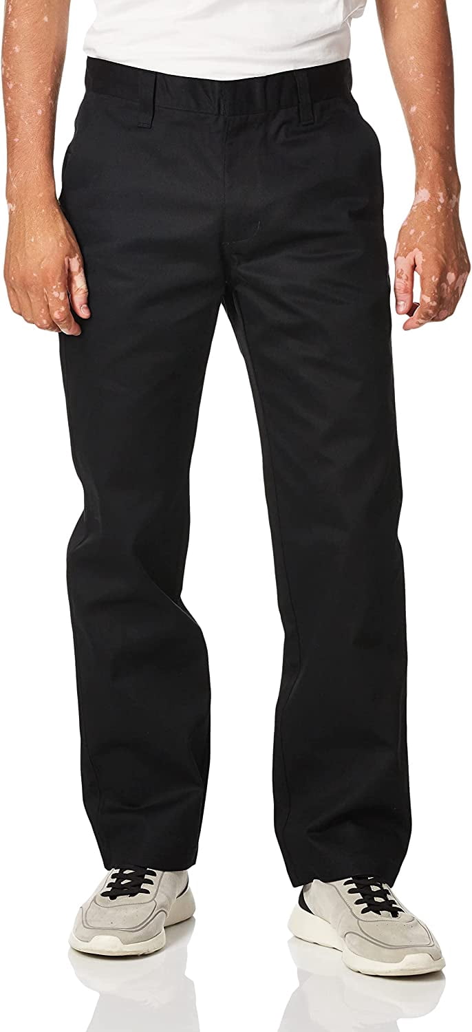 Lee Uniforms Mens Straight-Leg College Pant 32W x 34L Black - Walmart.com