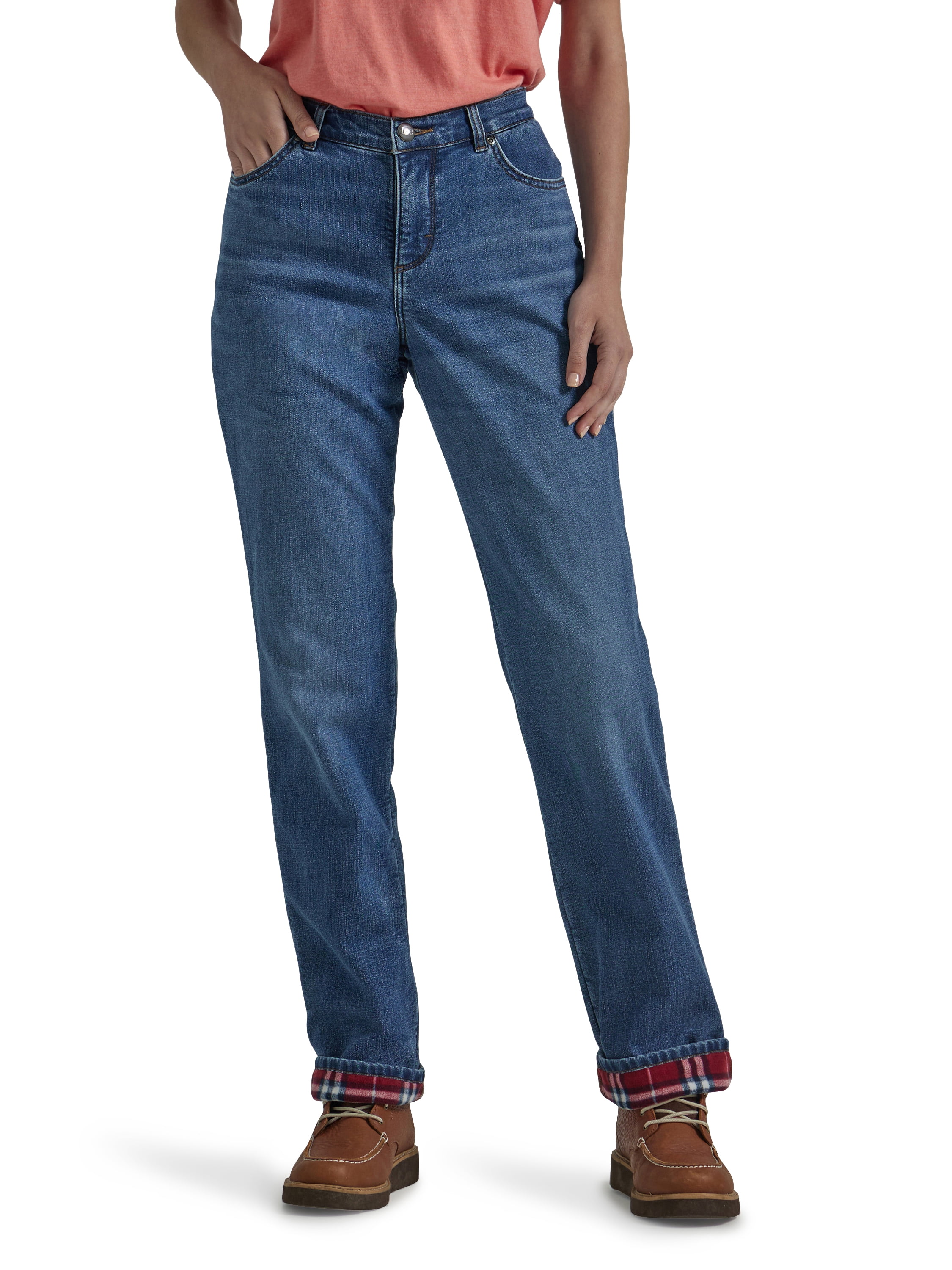 Lee® Women's Fleece Lined Straight Leg Jean, Available in Regular ...