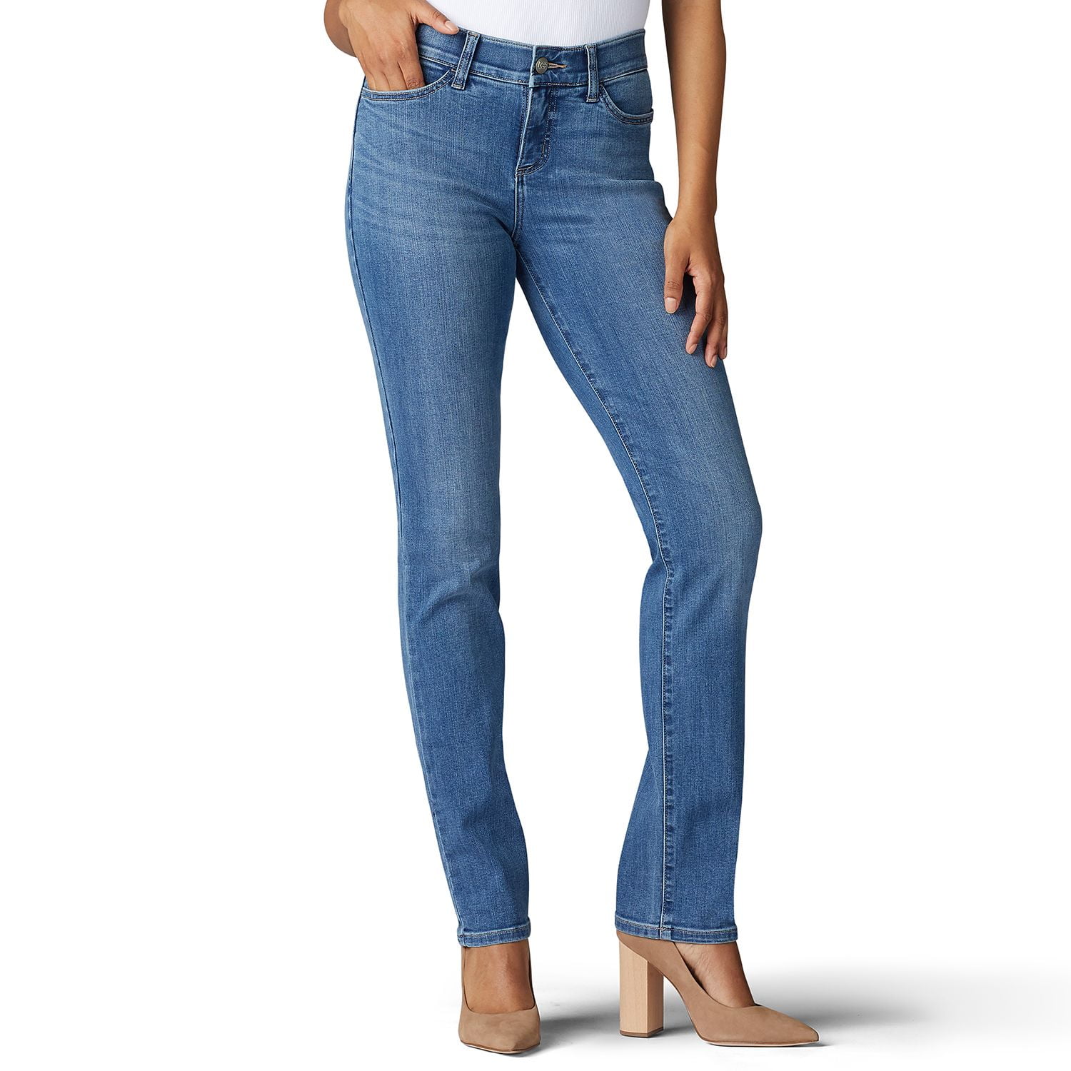 Lee® Women's Flex Motion Relaxed Fit Straight Leg Jean - Walmart.com