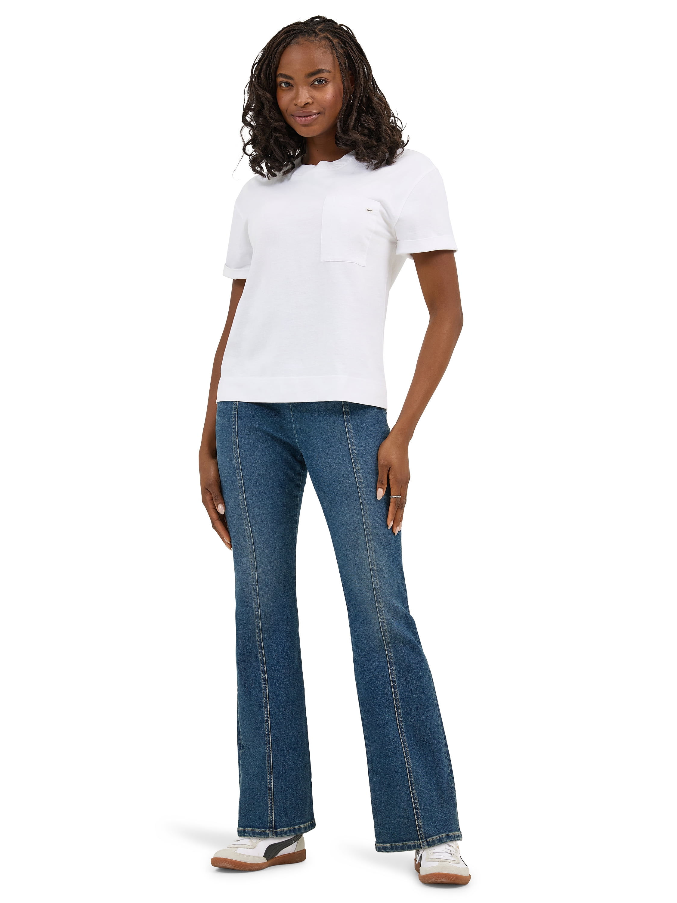 Lee Women's Heritage Pull-On Flare Jeans - Walmart.com