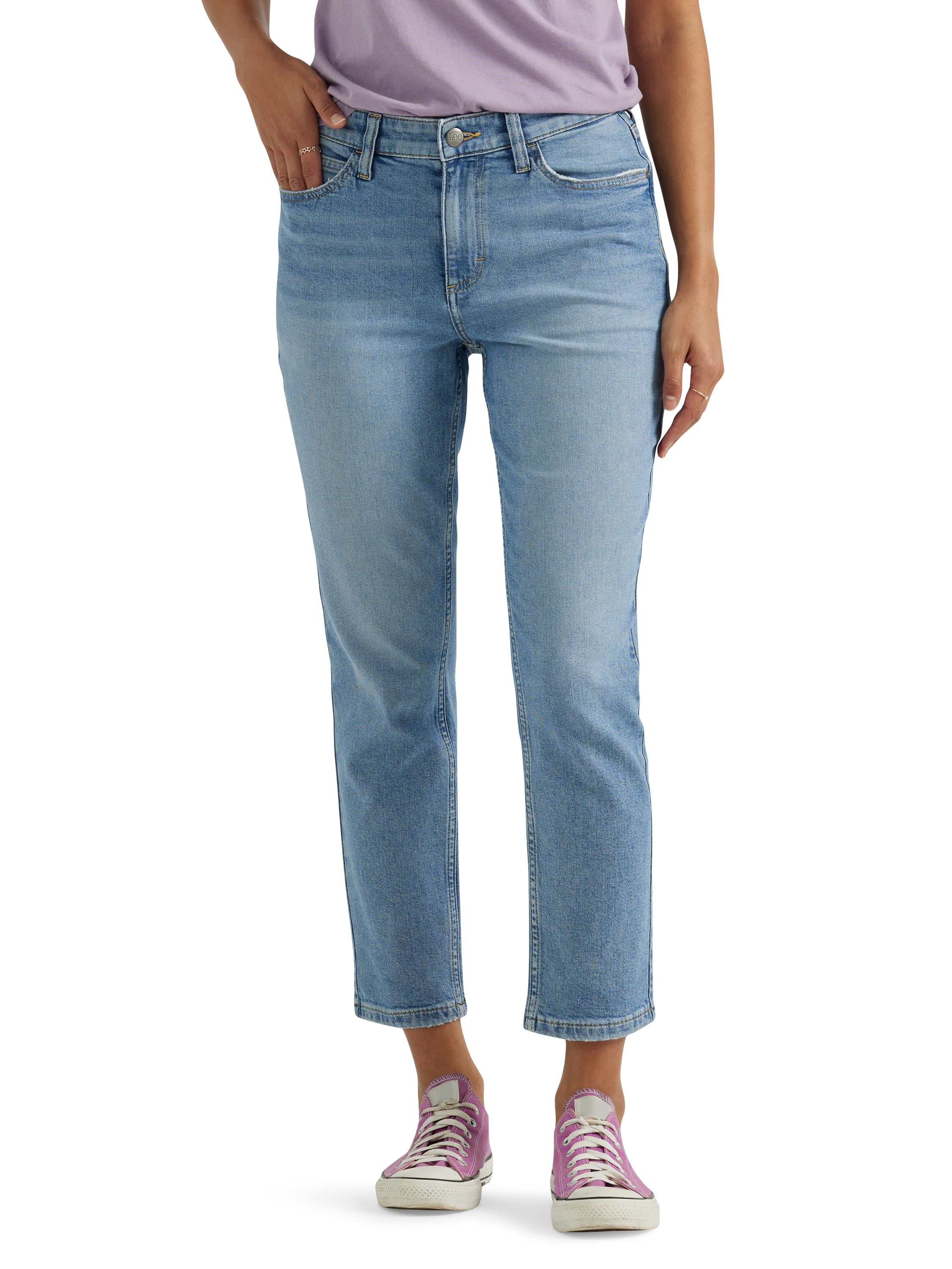 Lee® Women's Heritage Mid Rise Slim Straight Jean - Walmart.com