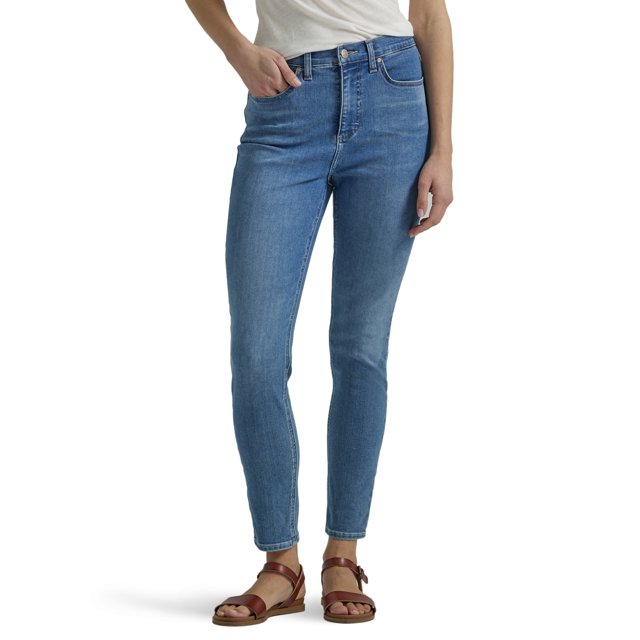 Lee Women's High Rise Fitted Skinny Jean with High Stretch Fabric ...