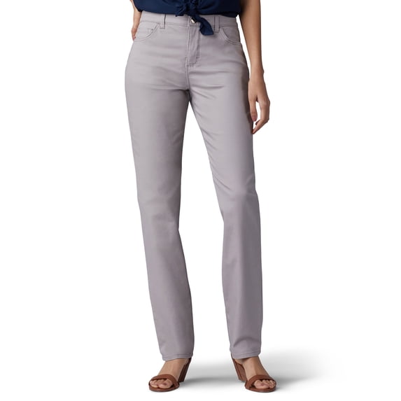 Lee Women's Instantly Slims Relaxed Straight Leg Jeans - Walmart.com