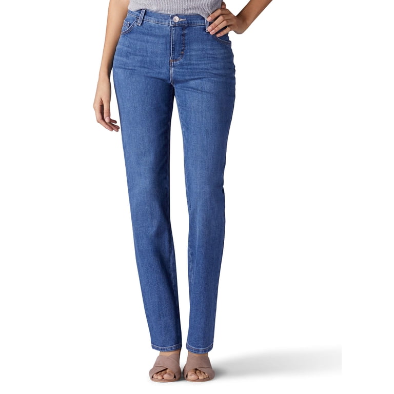 Lee Women's Instantly Slims Relaxed Straight Leg Jean, 52% OFF