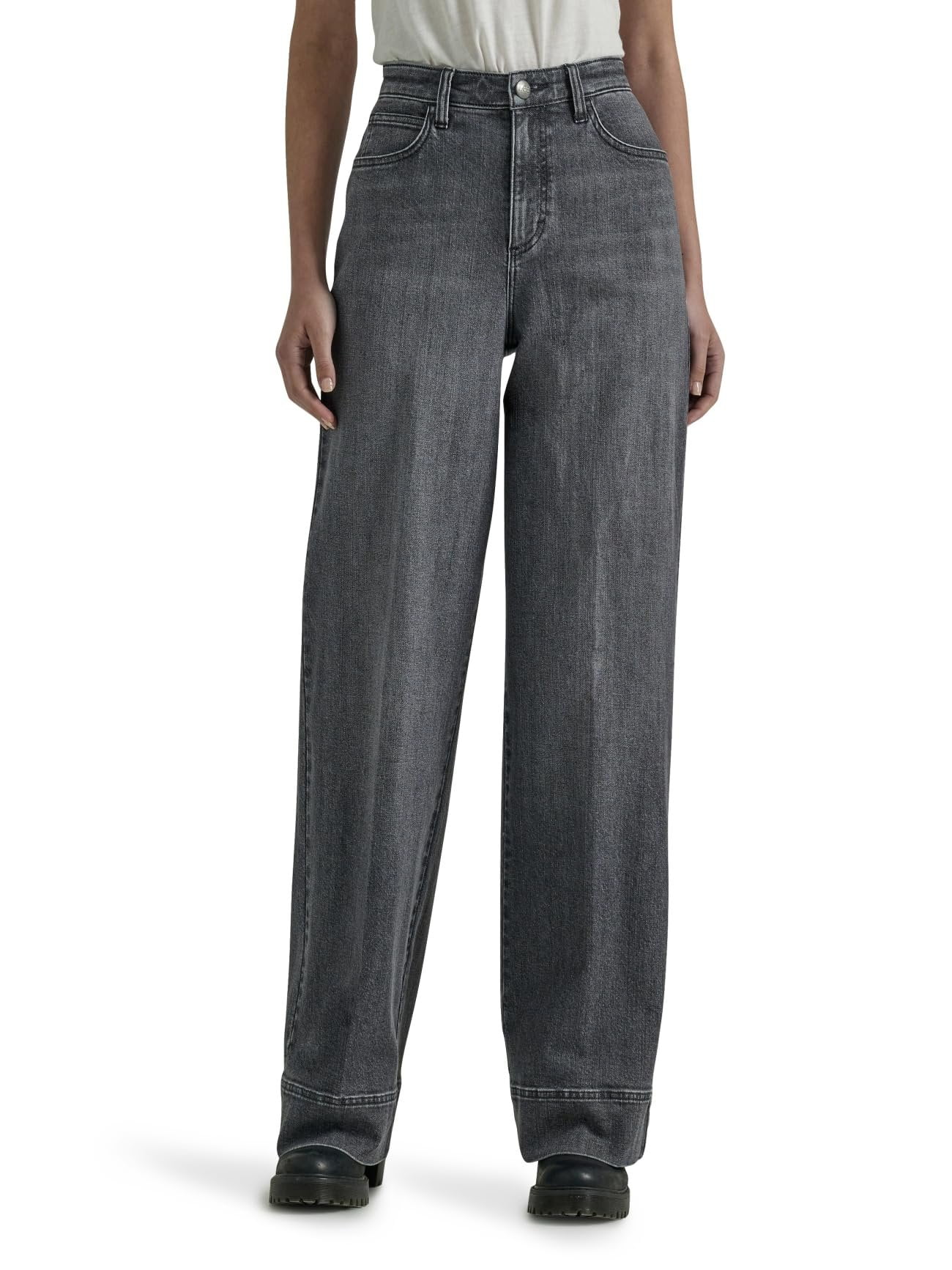 Lee Women's Legendary High Rise Trouser Jean, Blurred Darks - Walmart.com