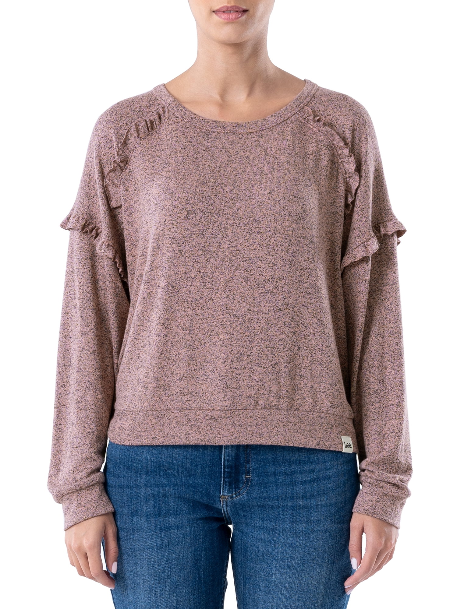 Lee® Women's Long Sleeve Double Ruffle Sweatshirt - Walmart.com