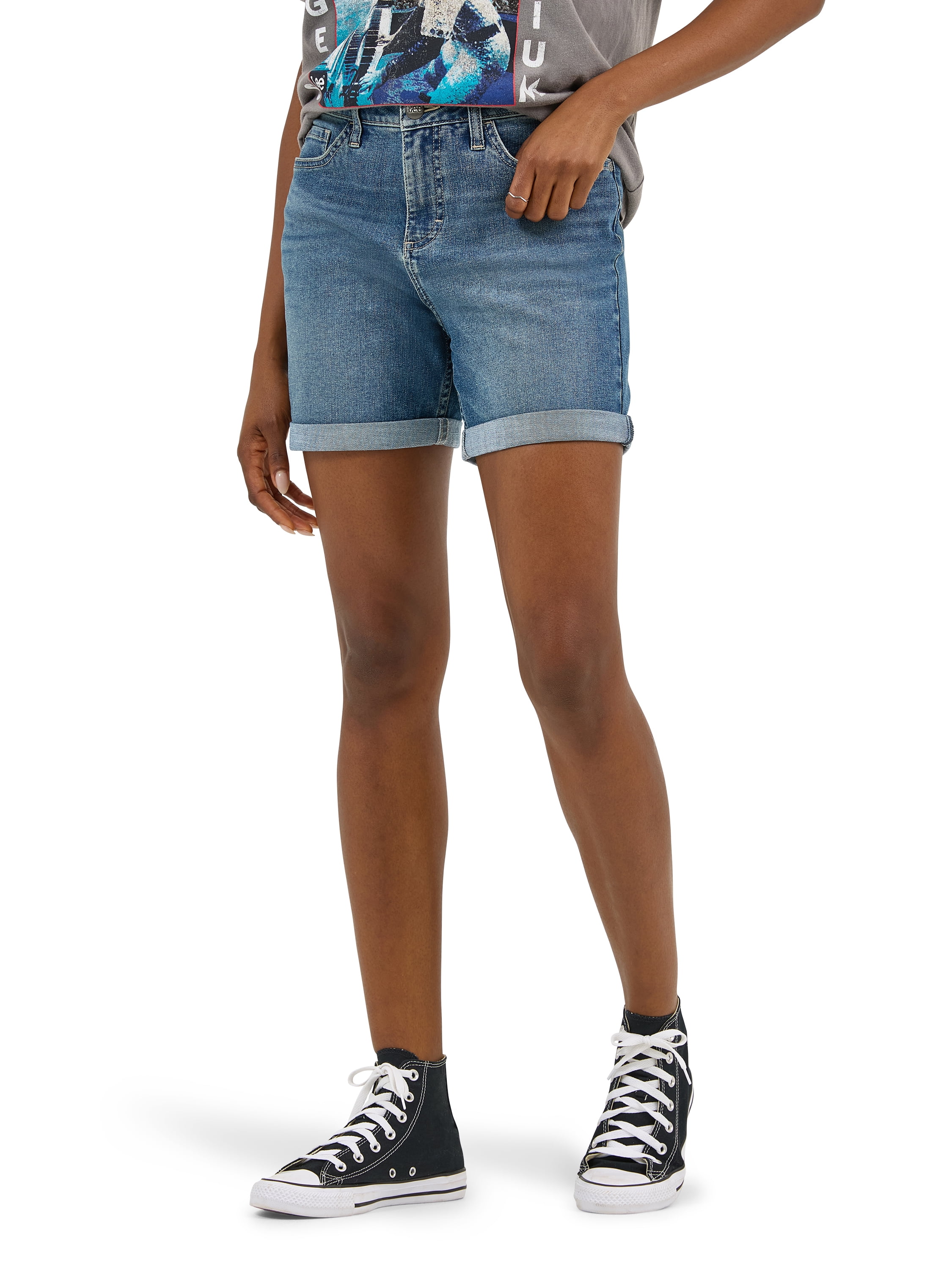 Lee® Women's Mid Rise 5" Cuffed Short, Sizes 4-20 - Walmart.com