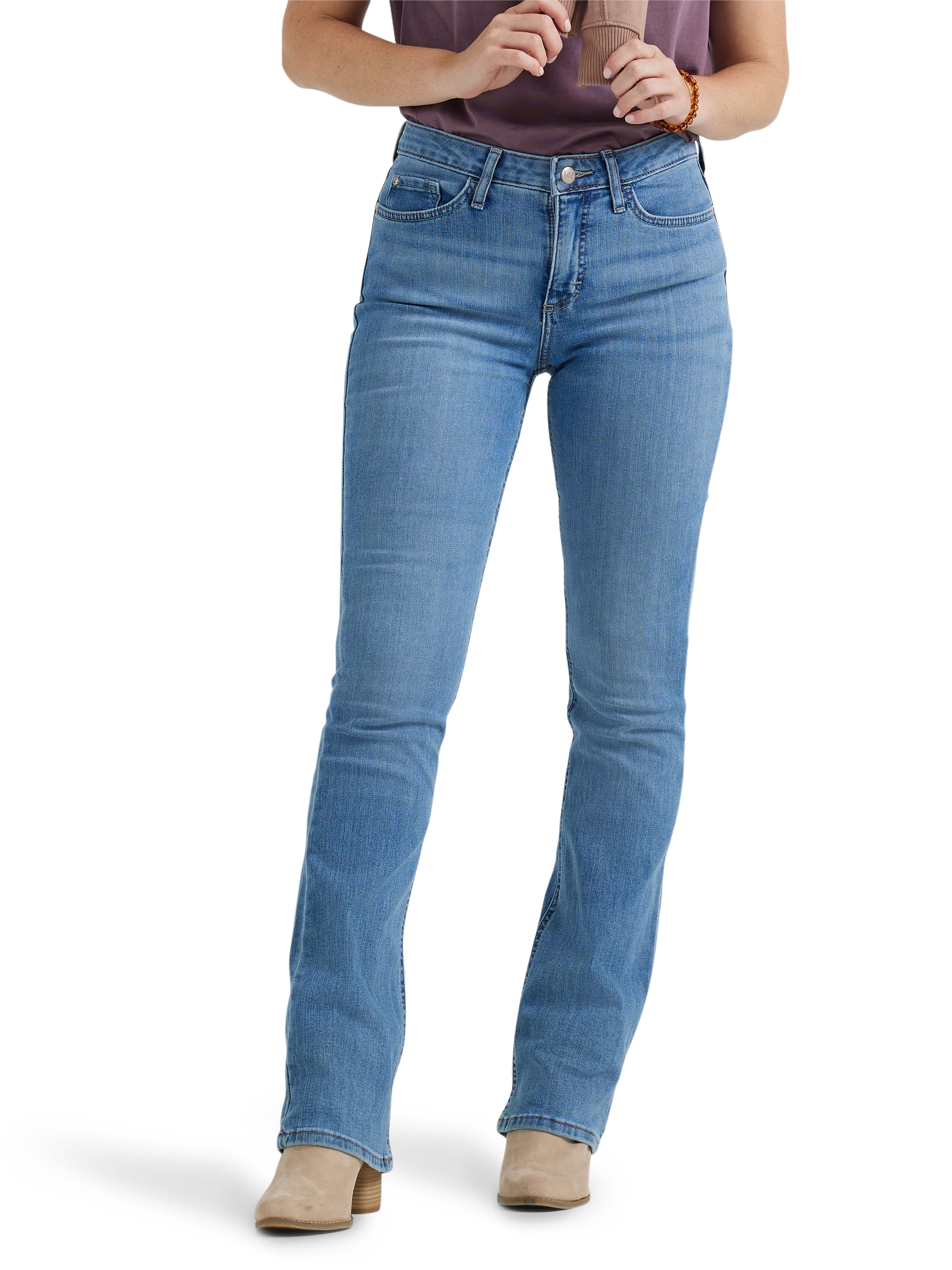 Lee women's Mid-Rise Bootcut Jean - Stretch Denim - Walmart.com