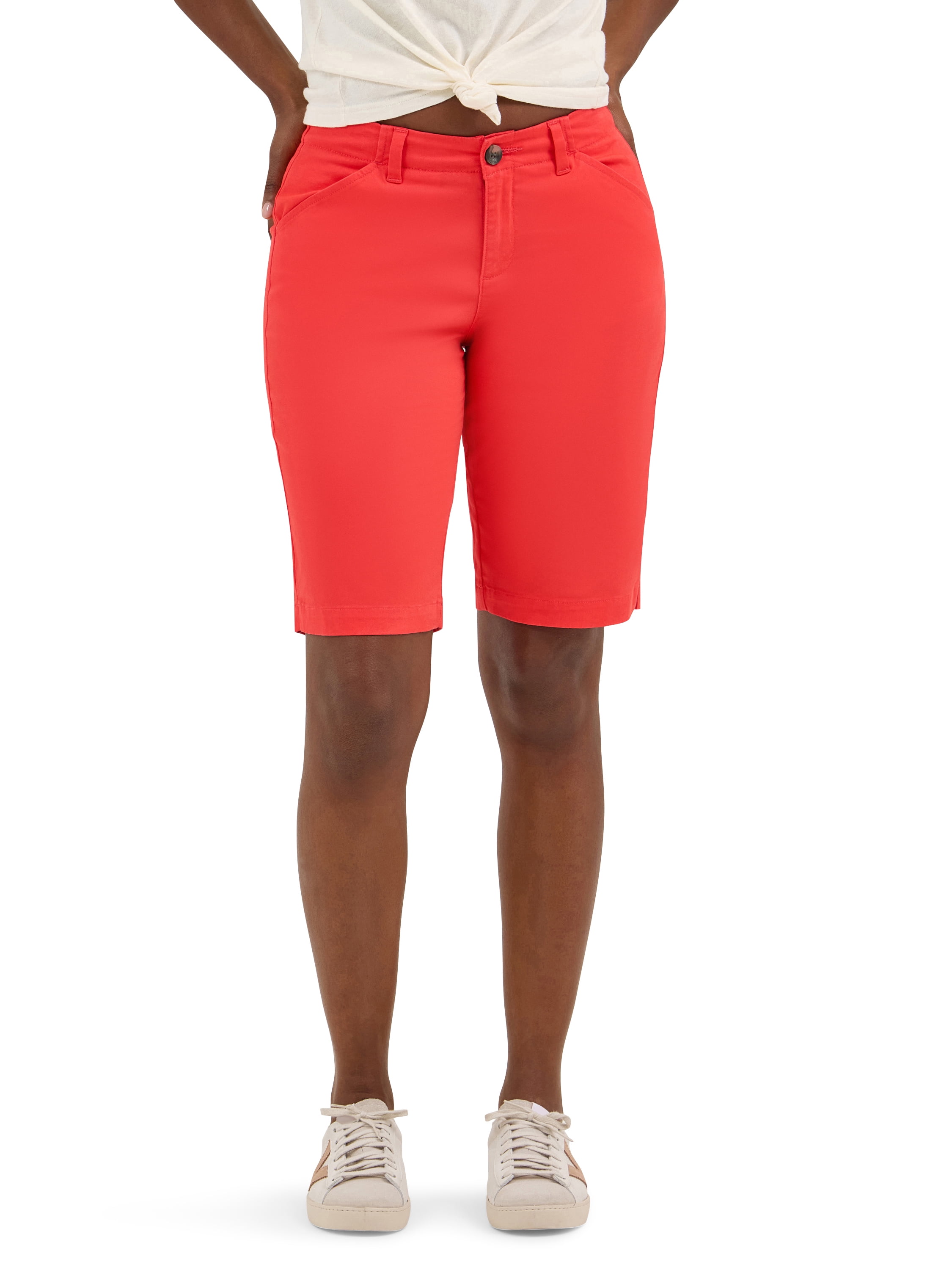 Lee Women's Midrise 9" Chino Shorts, Sizes 0-18 - Walmart.com