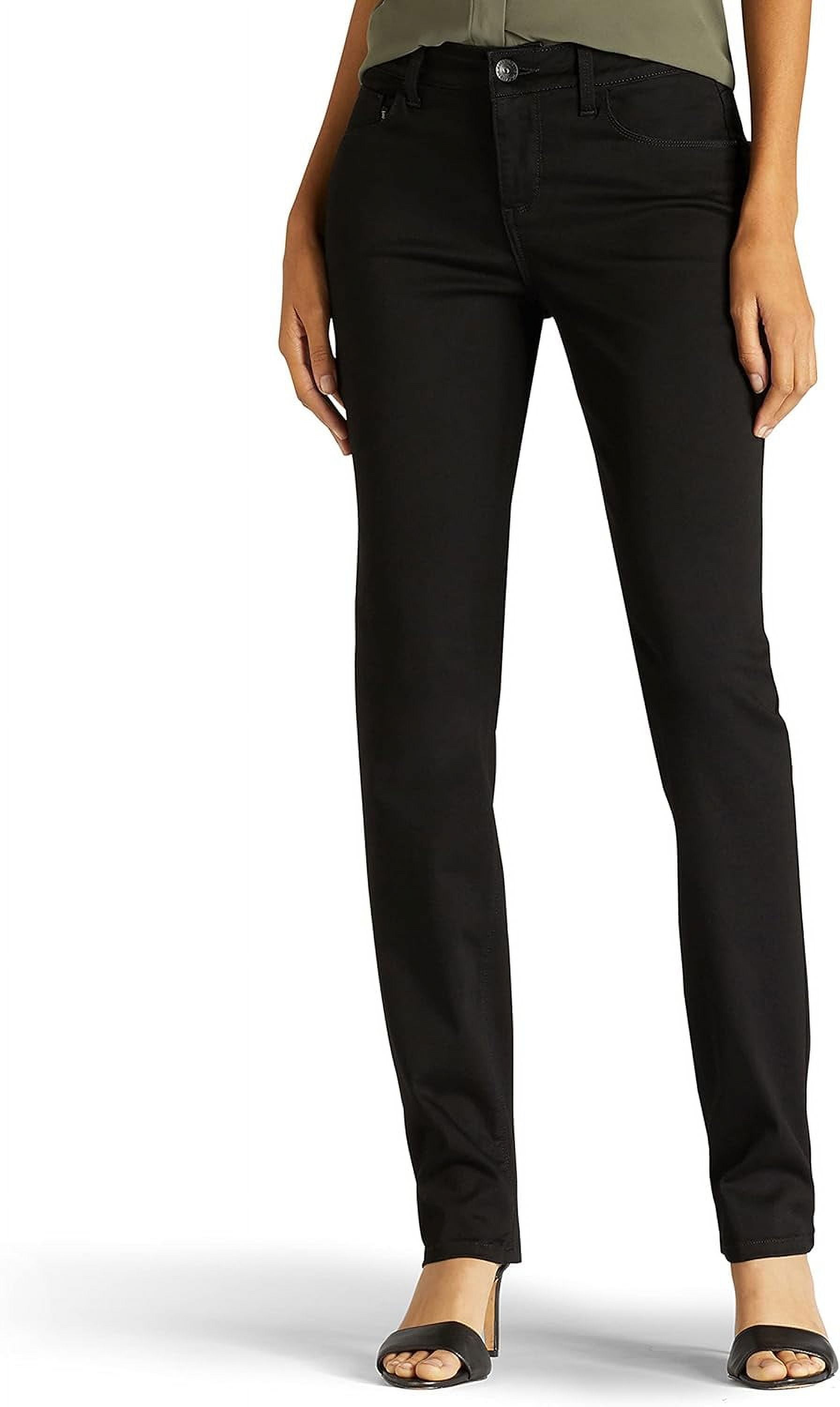 Lee Women's Misses Secretly Shapes Regular Fit Straight Leg Jean 18 Jet ...