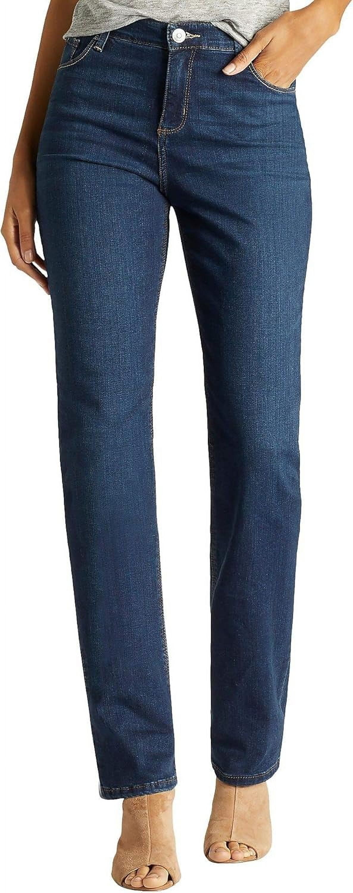 Lee Women's Platinum Gwen Straight Leg Jeans (Spy Dark Wash, 4 Short ...