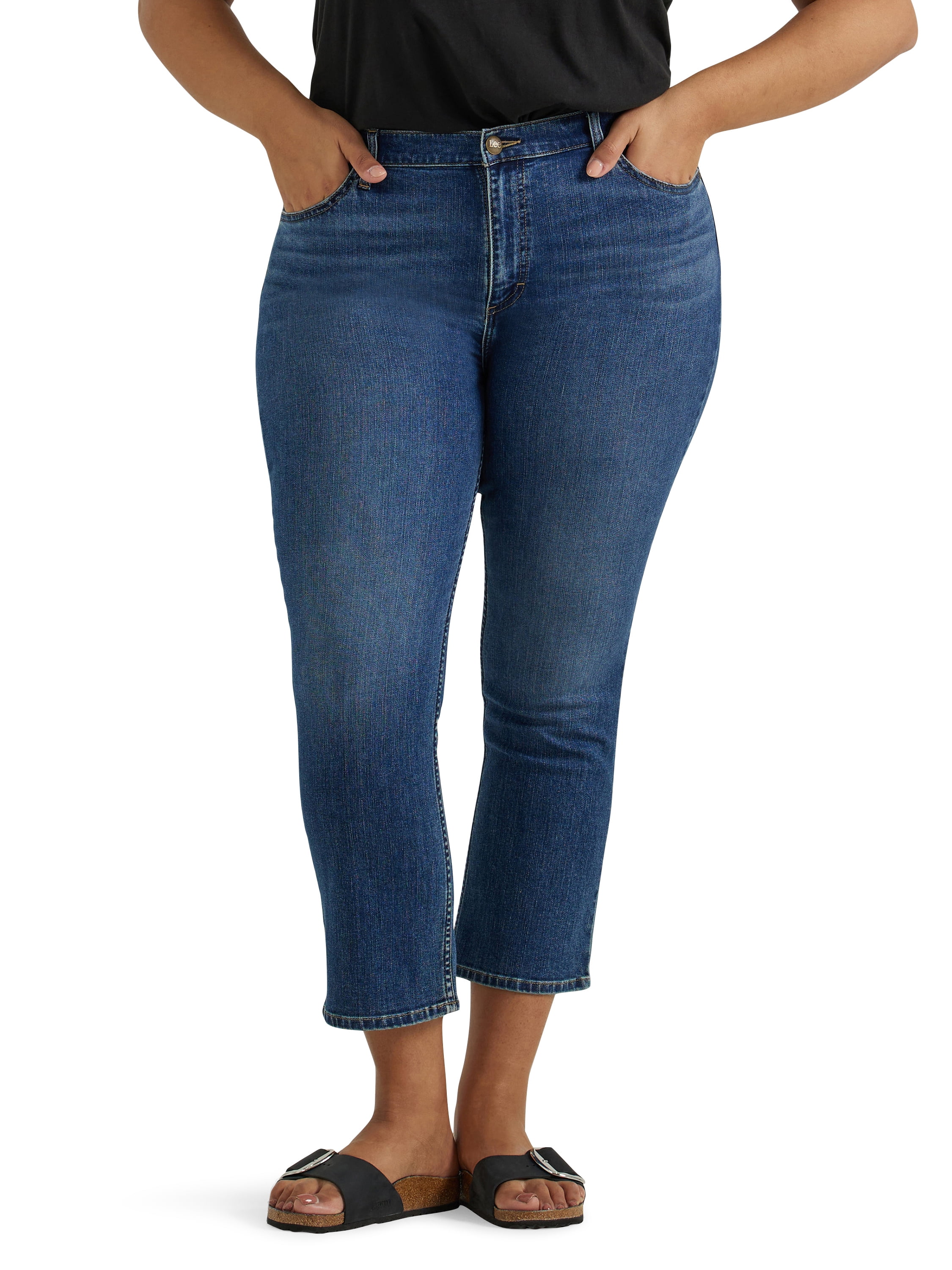 Lee women's Plus Legendary Mid Rise Capri Pants - Walmart.com