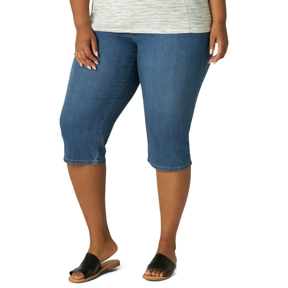Avenue Women's Plus Size Cotton Roll Up Capri - Walmart.com
