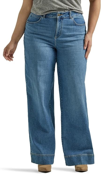 Lee Women's Plus Size Legendary High Rise Trouser Jean 18W - Walmart.com