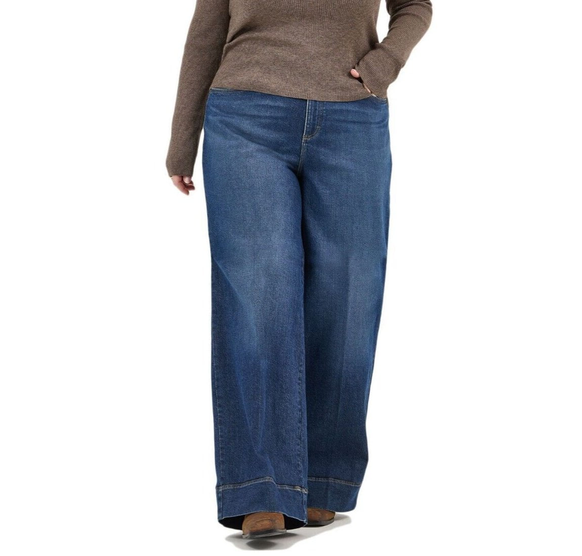 Lee Women's Plus Size Legendary High Rise Trouser Jean Denim Inner ...