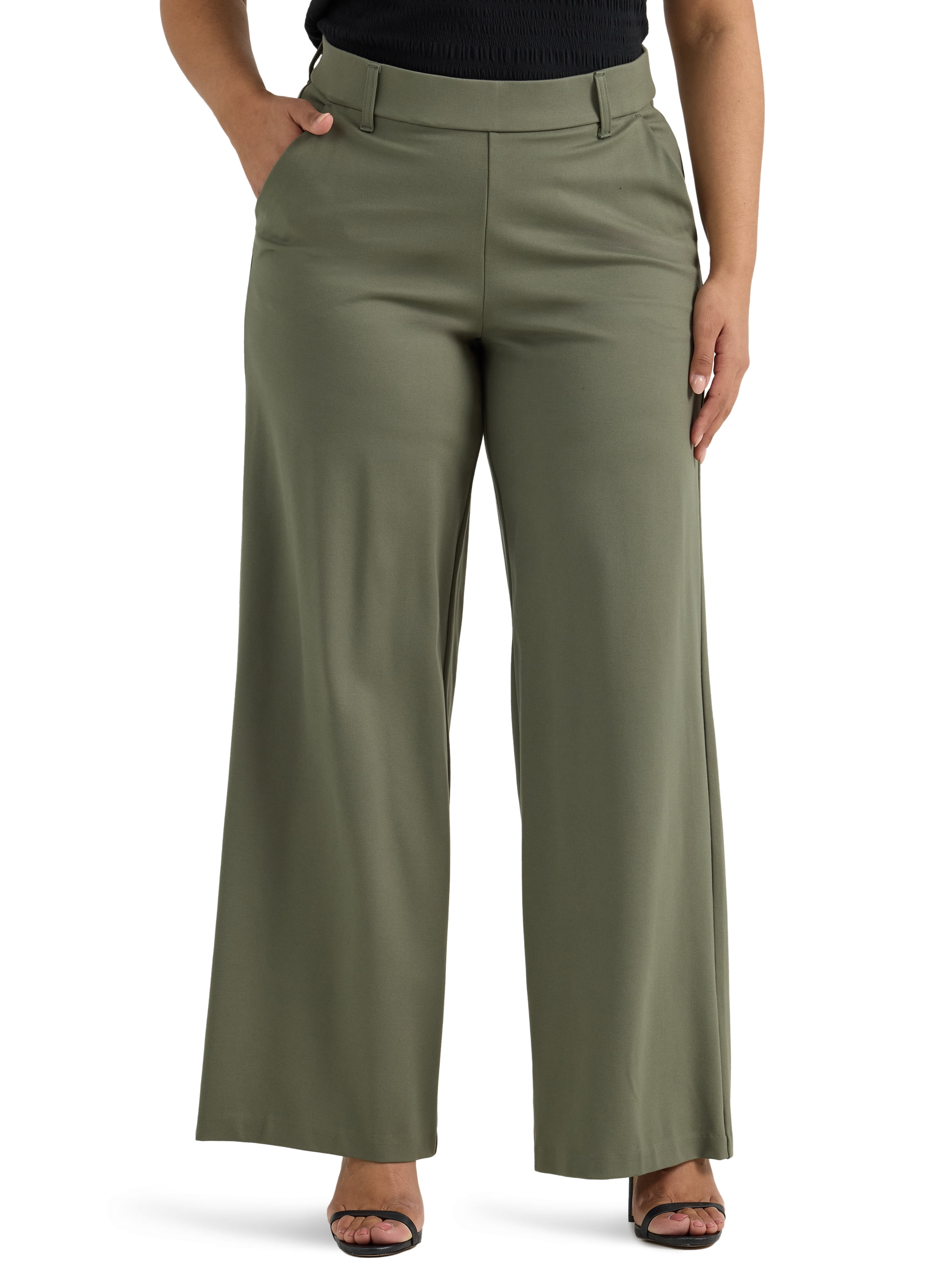 Lee women's Plus Ultra Lux Comfort Anywear Wide Leg Pant - Walmart.com