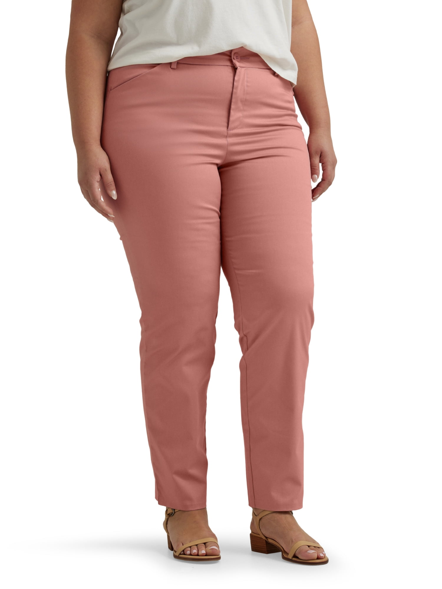 Lee Women's Plus Wrinkle Free Relaxed Fit Straight Leg Pant - Walmart.com