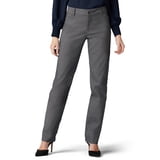Lee Women's Straight Leg Wrinkle Resist Stretch Pant Mid Rise Comfort ...