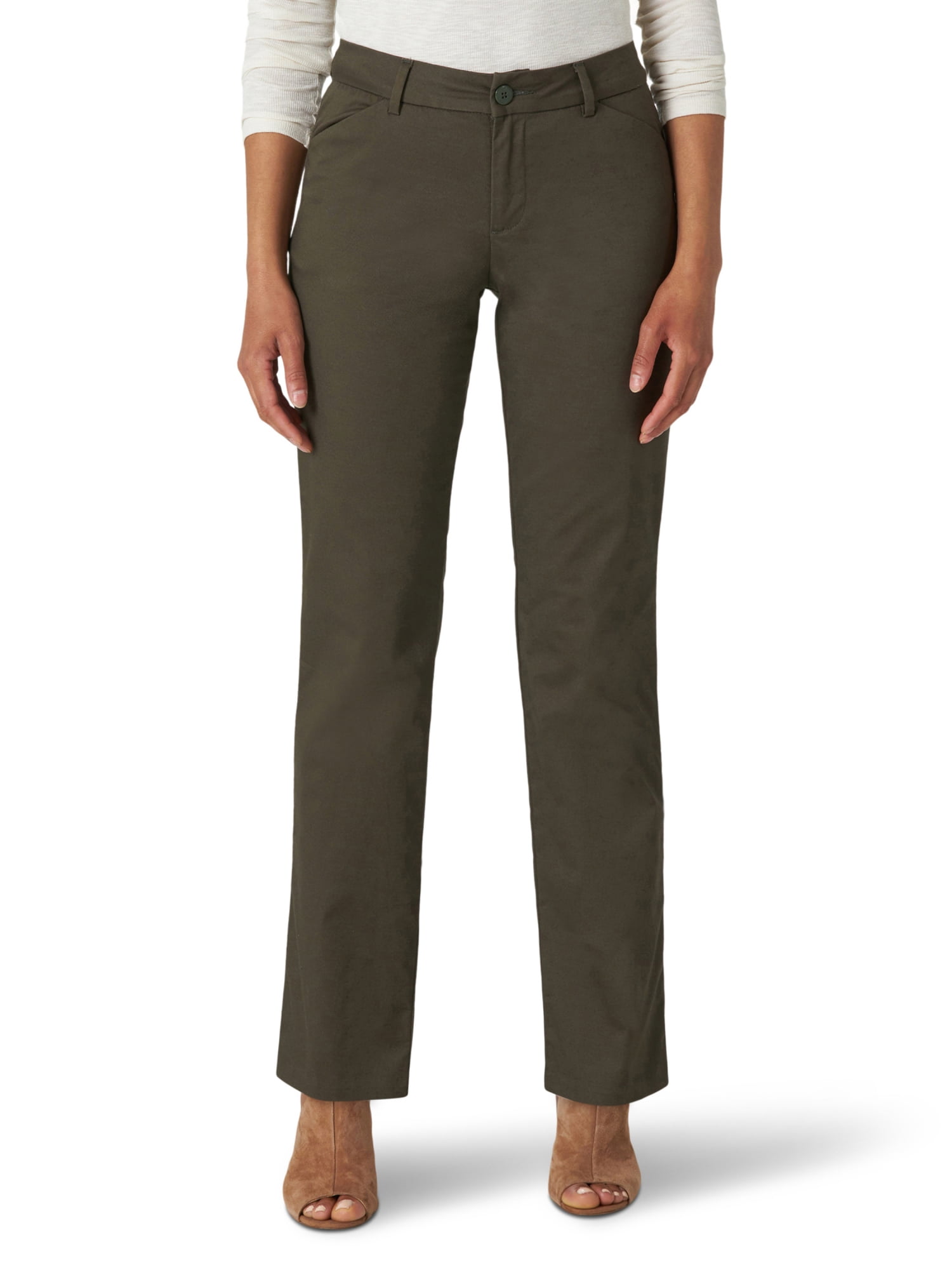 Lee Women’s Straight Leg Wrinkle Resist Stretch Pant - Walmart.com