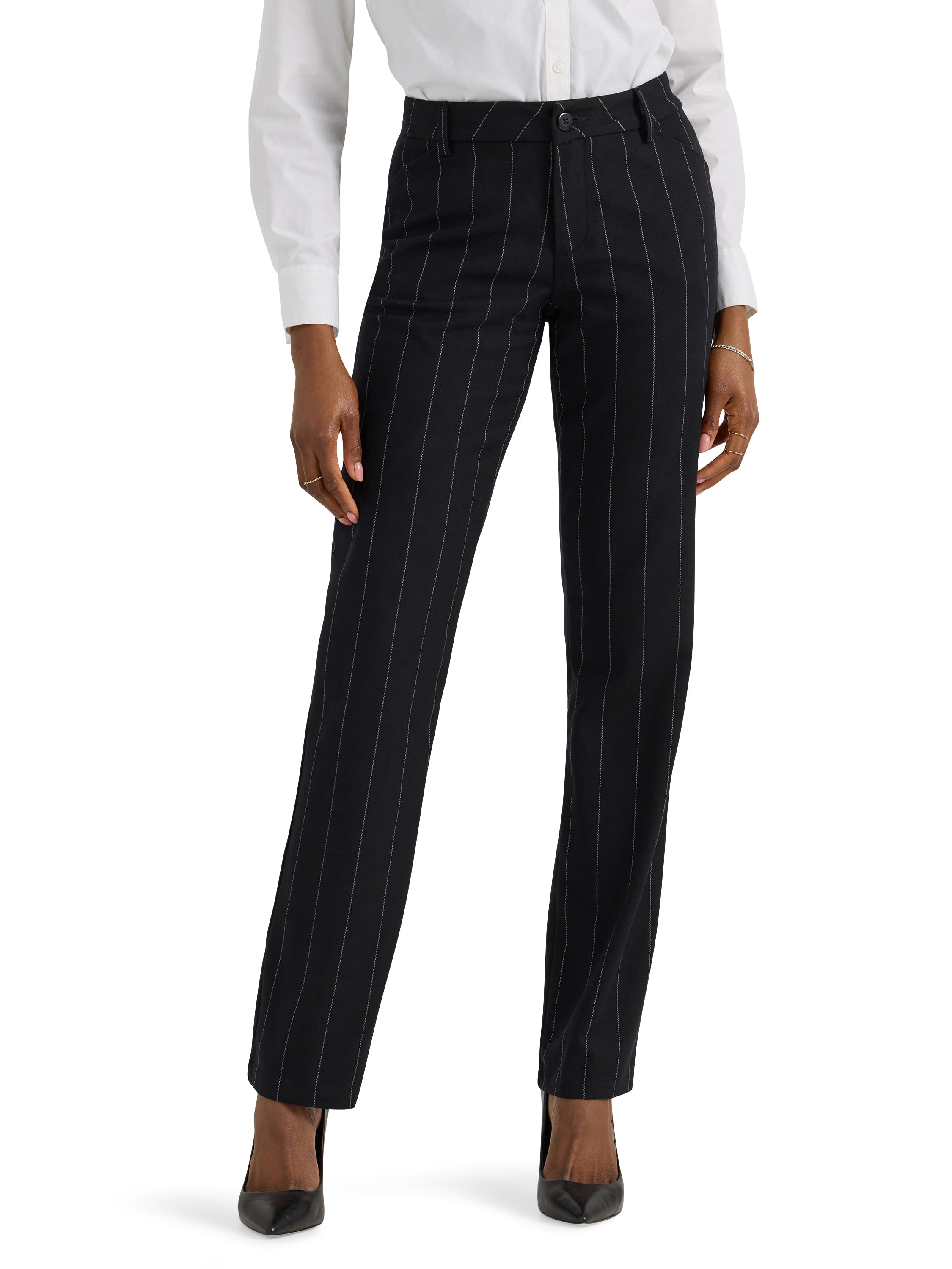 Lee Women’s Straight Leg Wrinkle Resist Stretch Pant - Walmart.com