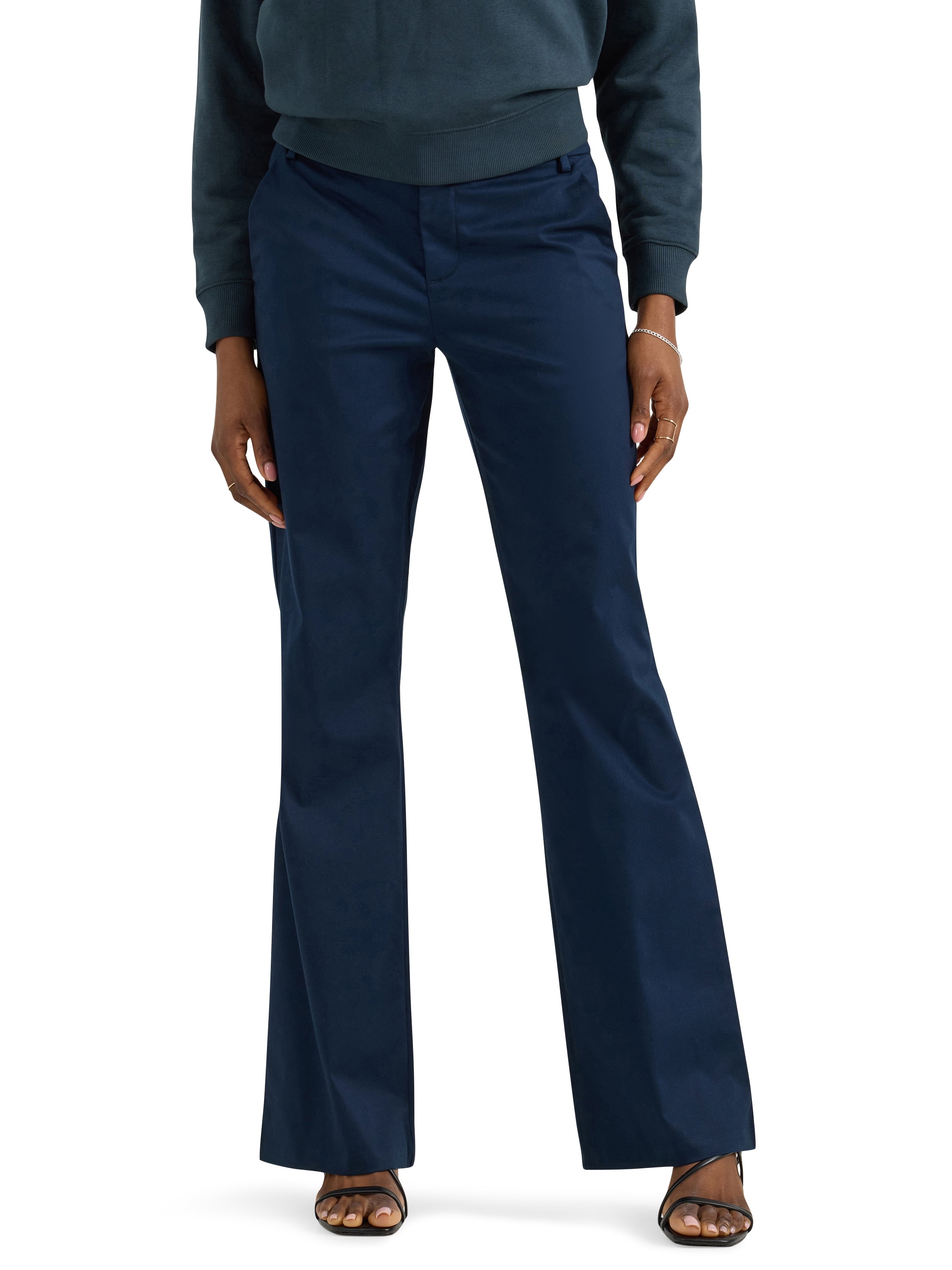 Lee women's Wrinkle-Free Bootcut Pant Mid-Rise Stretch Fabric - Walmart.com