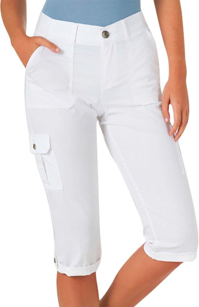 Lee Womens Solid 6 Pockets Cargo Capris 12 White - Walmart.com