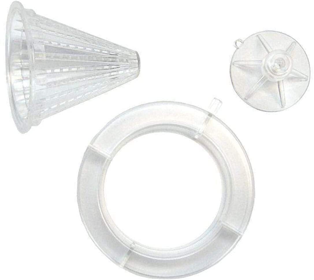 Lee's Aquarium & Pet Products 4-Way Cone Worm Fish Food Feeder Clear ...