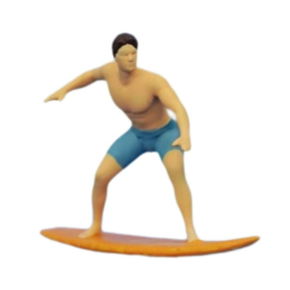 LeeQinersw 1/64 Miniature Surfing Figure Collectibles Layout Props ...