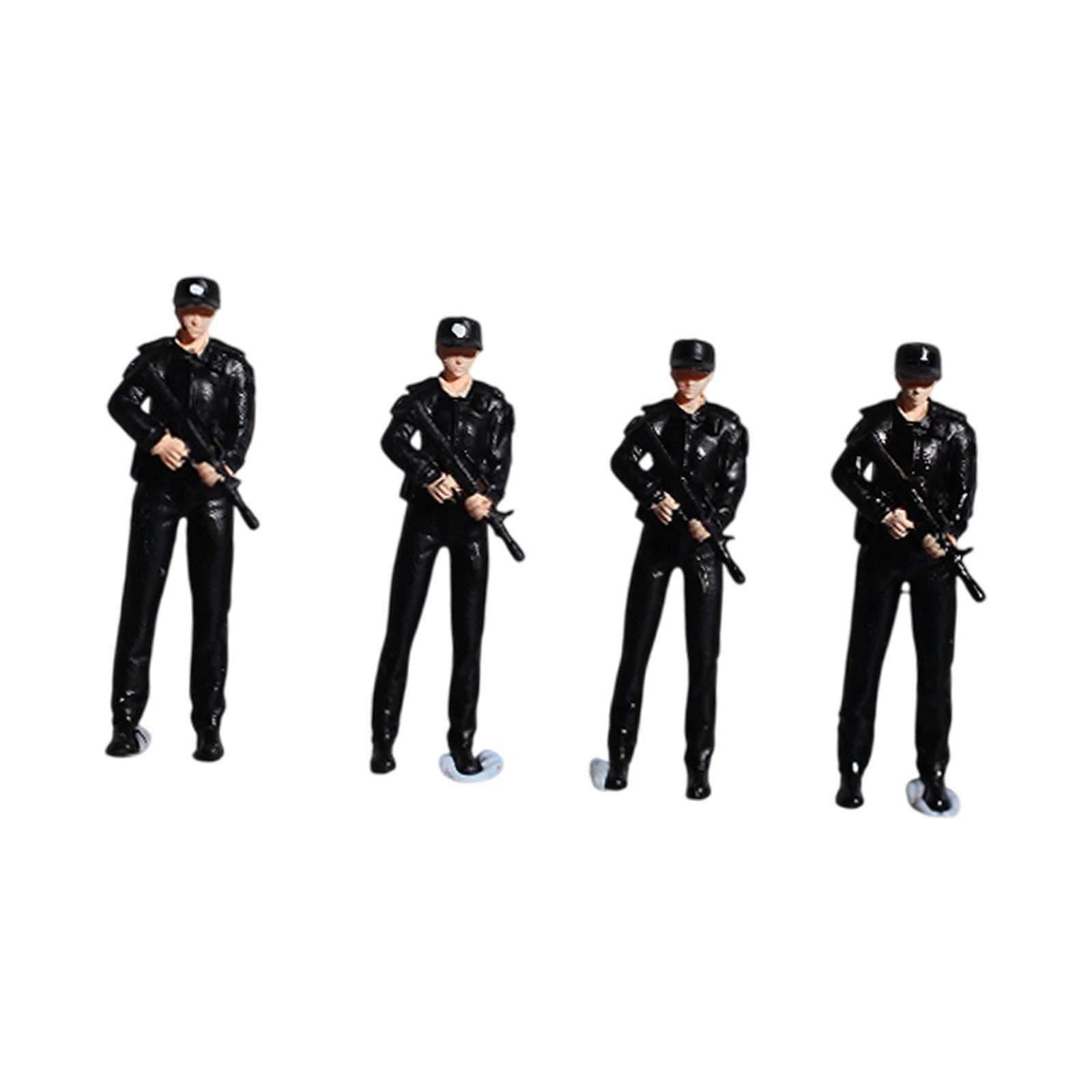 LeeQinersw 1:64 Scale Police Figures Tiny People Model Collection ...
