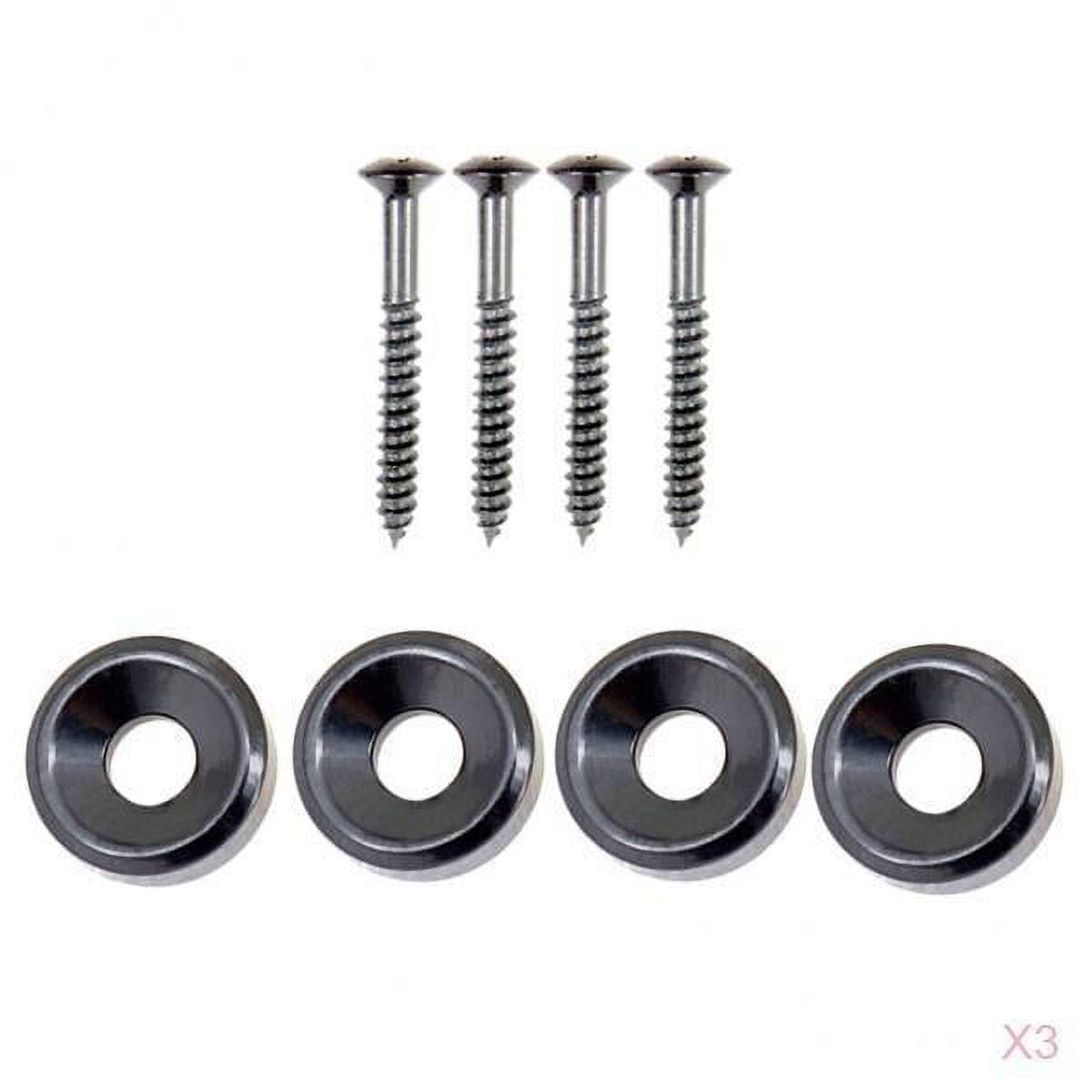 LeeQinersw 12 Pieces Bass Guitar Neck Joint Mounting Ferrules with Body ...