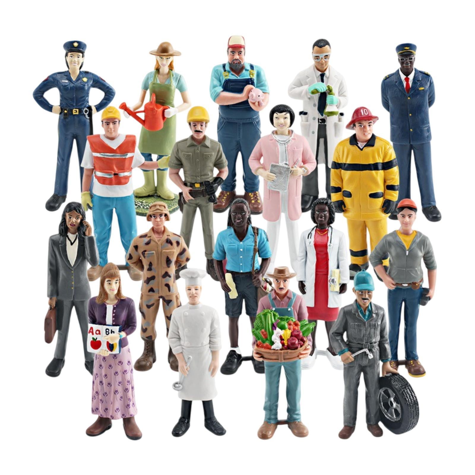 LeeQinersw 18 Pieces Miniature People Figurines Character Models ...