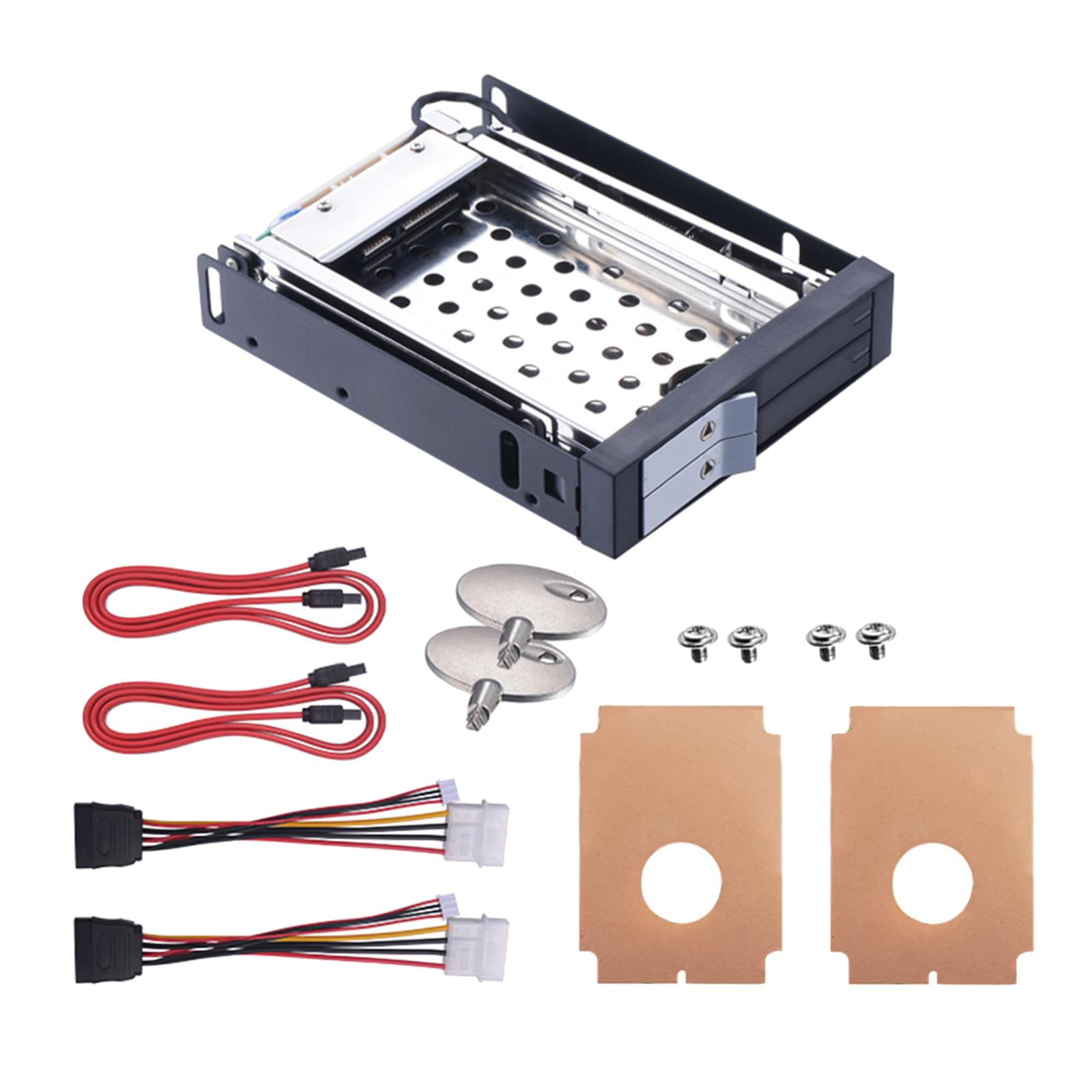 LeeQinersw 2.5 inch Support Hot Swap Lock Cage HDD Bracket LED Tray ...