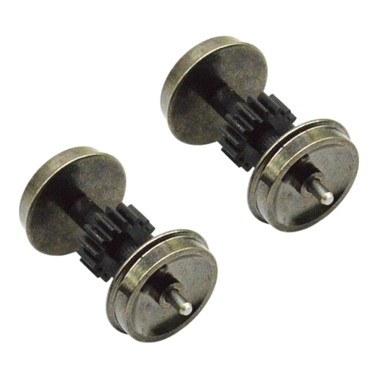 LeeQinersw 2 Pieces HO Scale Metal Wheels Modified for 1:87 Model ...