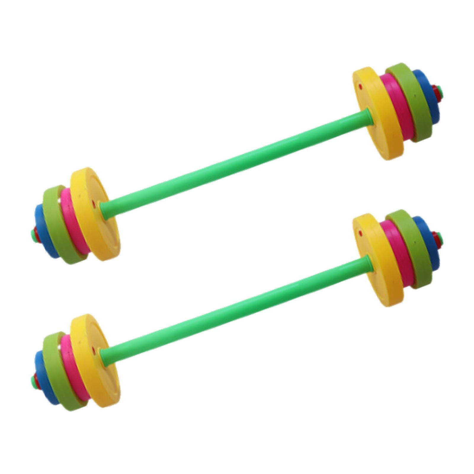 LeeQinersw 2 Pieces Kids Dumbbell Toy Exercise Toy Playset Bodybuilding ...