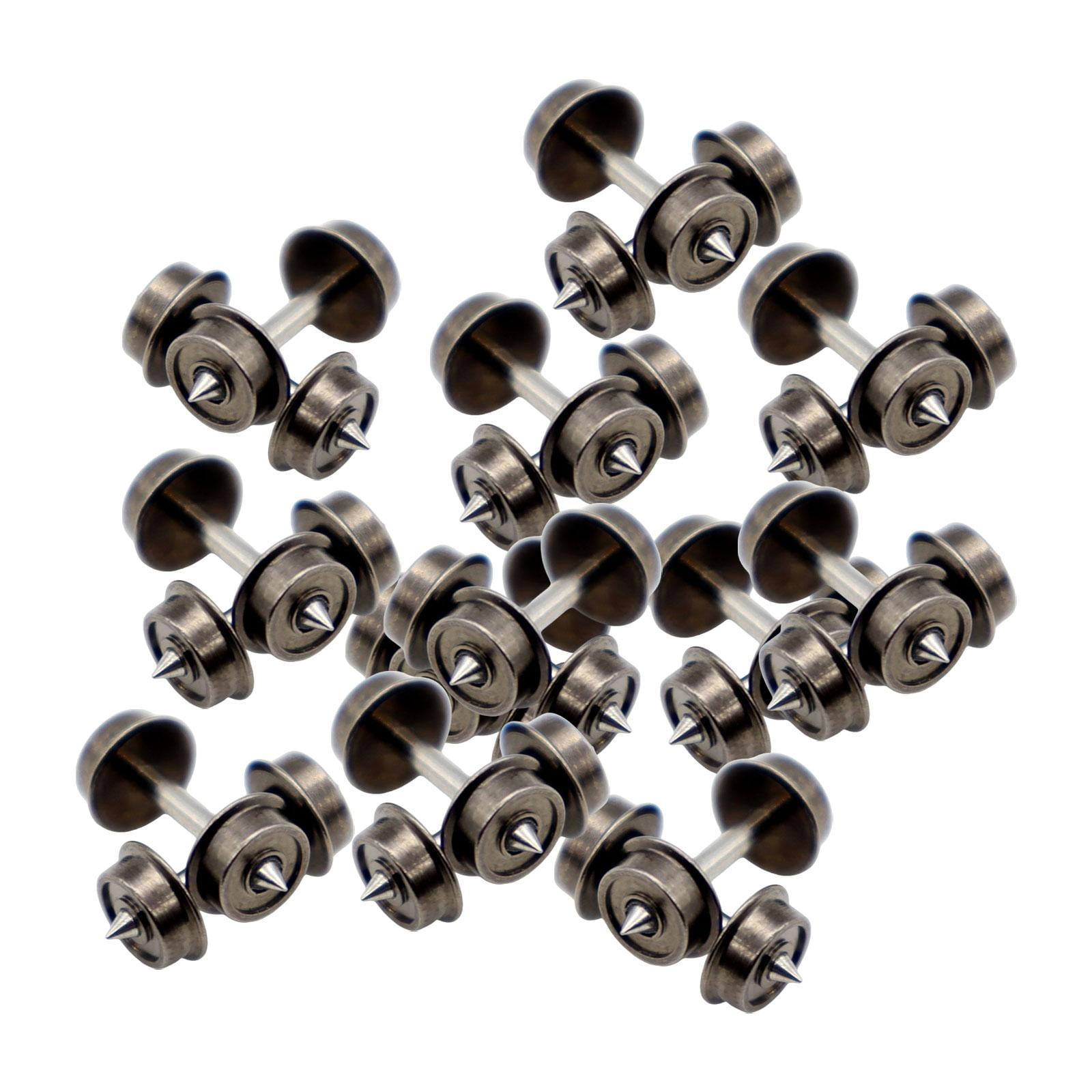 LeeQinersw 24Pcs Metal Wheels Modification N Scale Wheel for 1:160 ...