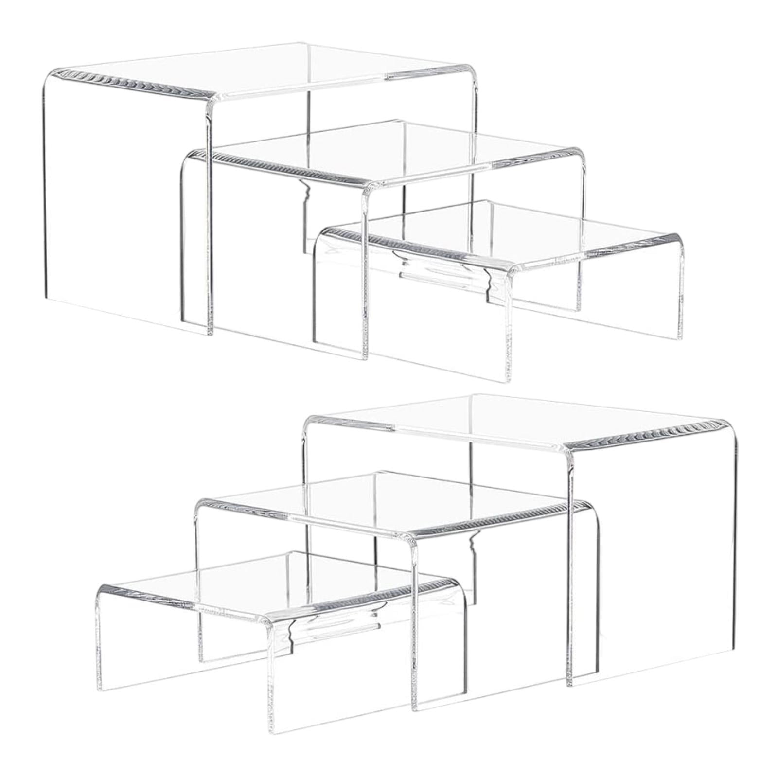 LeeQinersw 6Pcs Acrylic Display Riser Elevated Display Rack Transparent ...