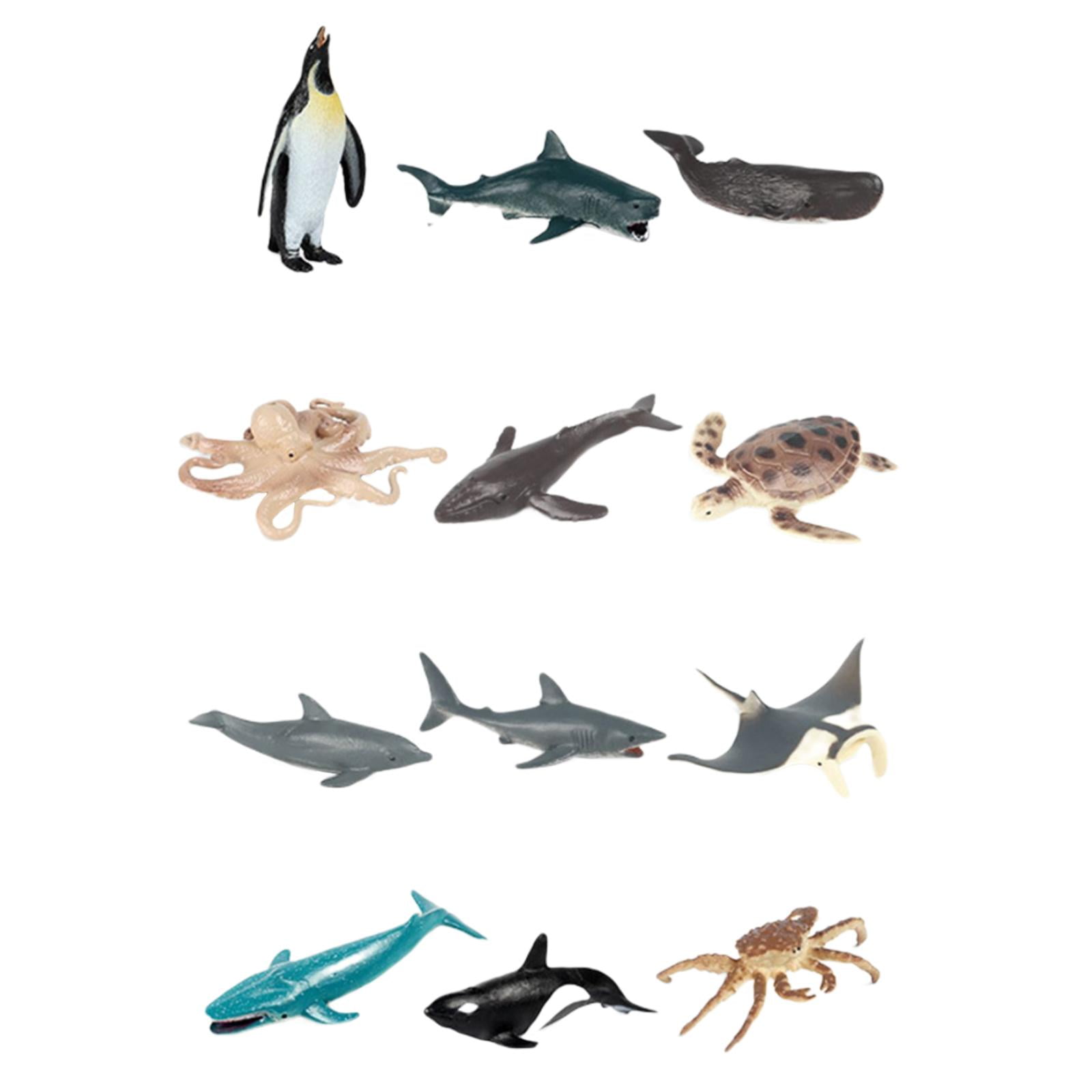 LeeQinersw Darling Baby 12Pcs Animal Model Miniature Animals Statues ...