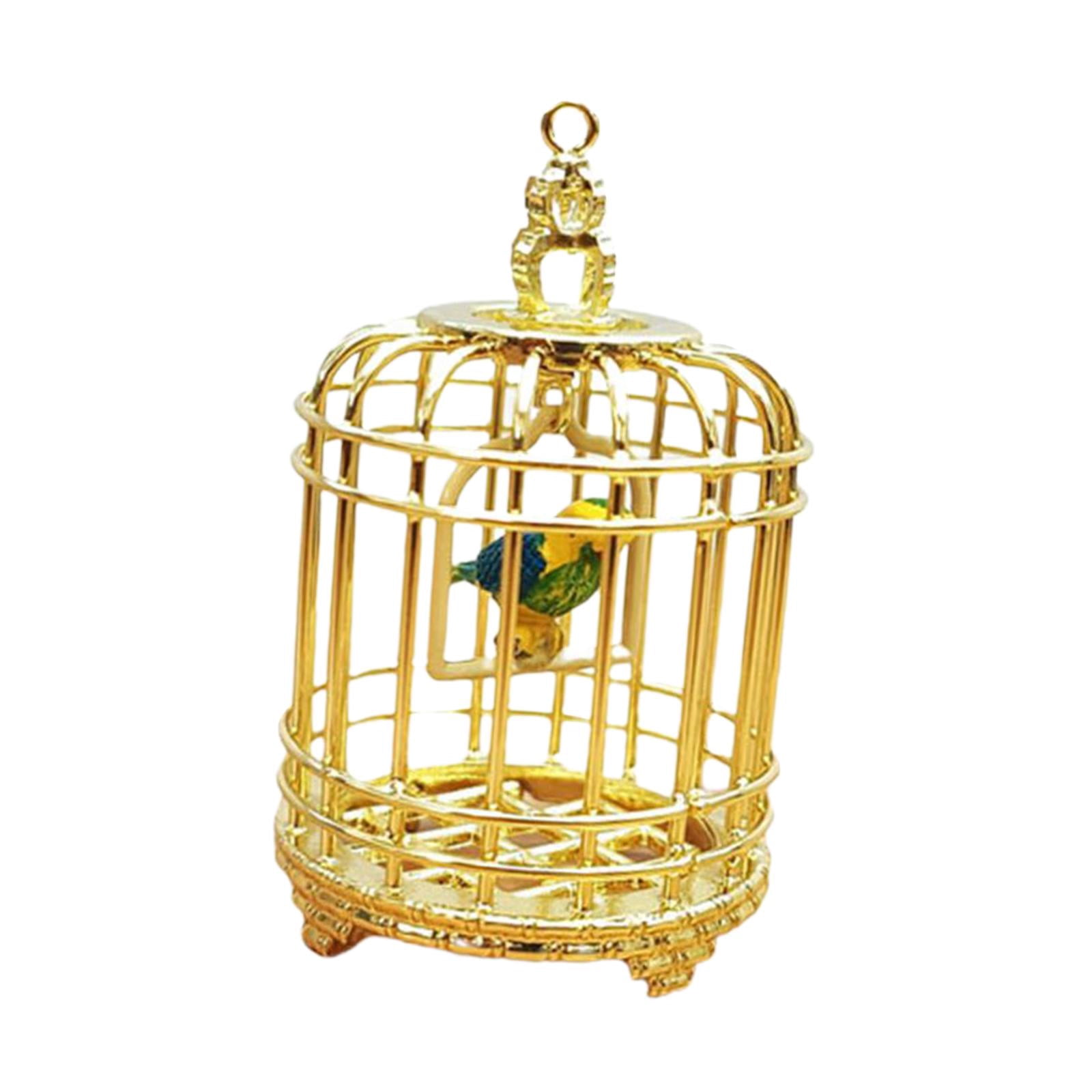 LeeQinersw Miniature Alloy Bird Cage Doll House Scenery Life Scene ...