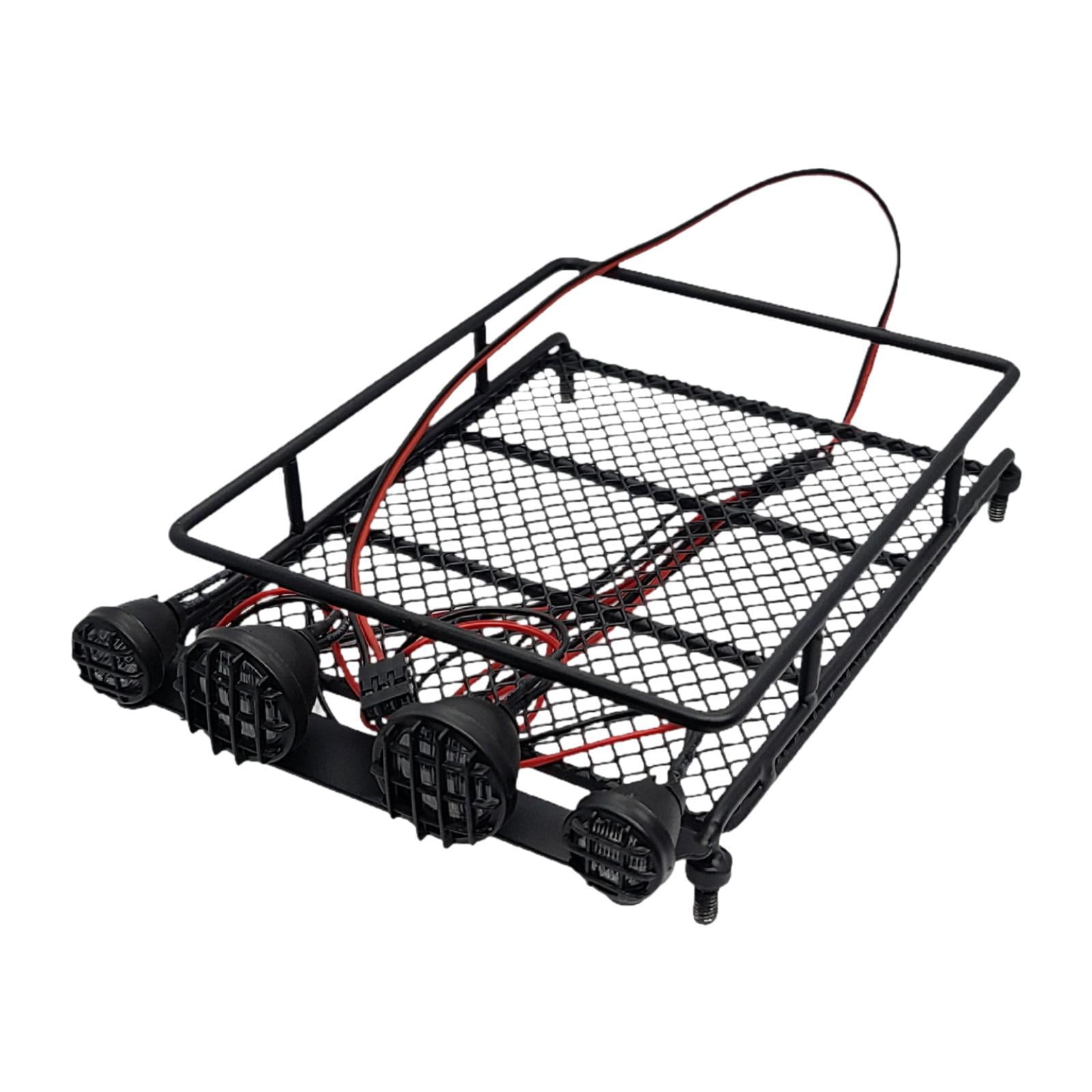 LeeQinersw RC Metal Roof Rack with Lights Luggage Rack for 1/10 1/12 RC ...
