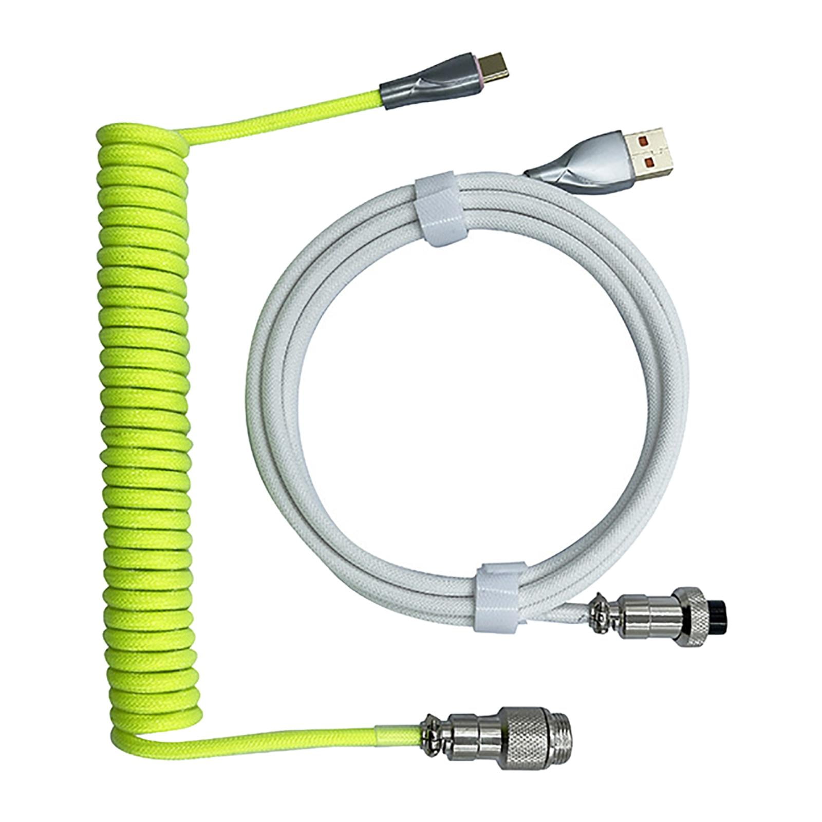 LeeQinersw USB to Cable Coiling Spring for Mechanical Keyboard Green ...