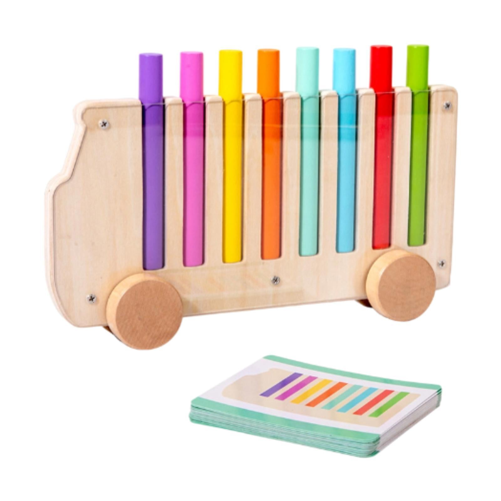 LeeQinersw Wooden Bus Stick-insert Game Learning Set for Living Room ...
