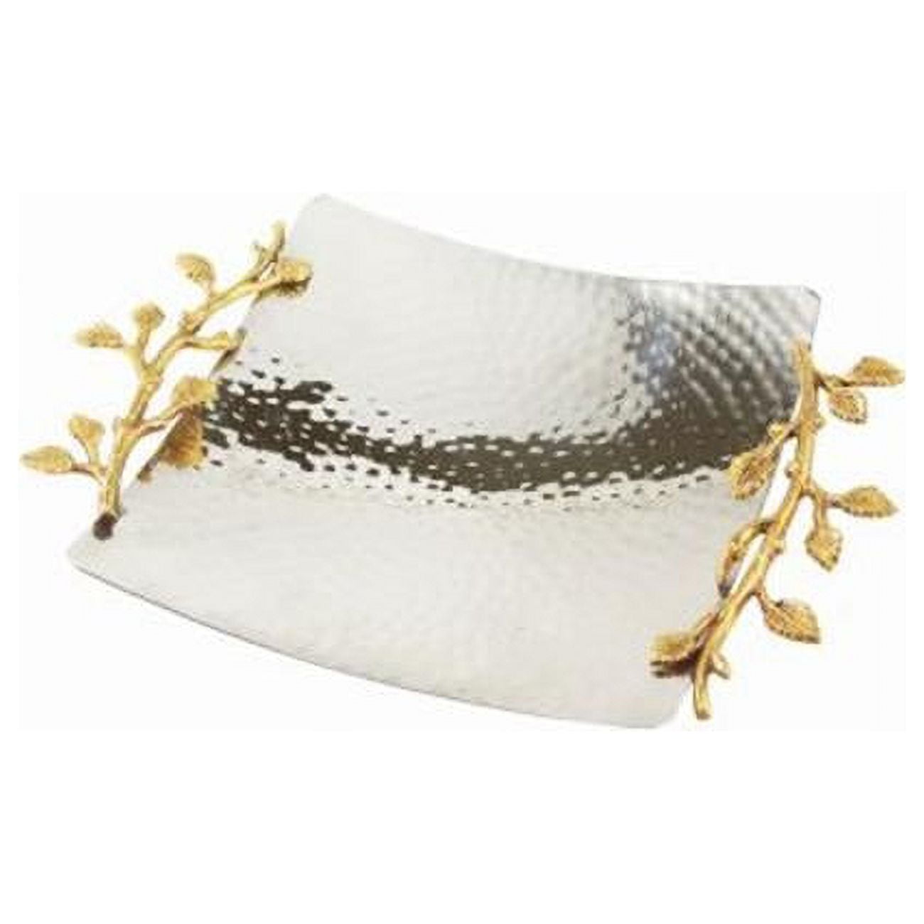 Leeber 70035 11.5 in. Golden Vine Hammered Square Tray - Walmart.com