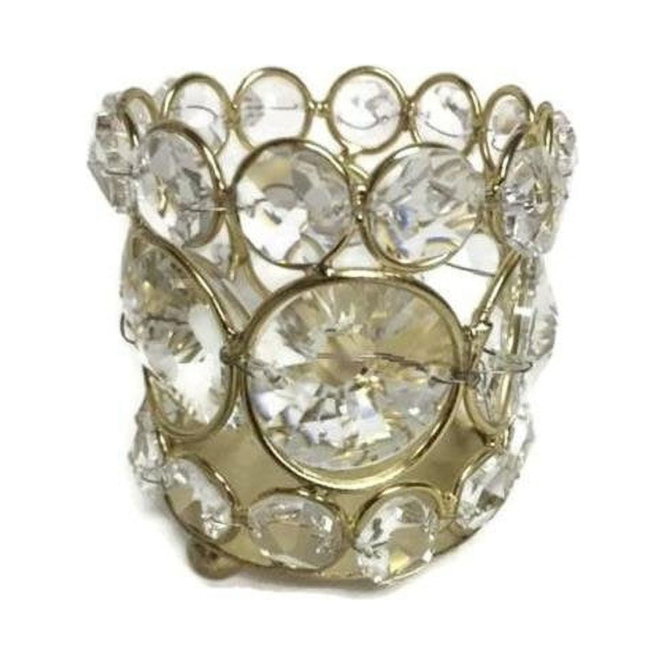 Leeber 71001 Elegance Sparkle Beaded Crystal Tealight Holder, 2.75 x 3 ...