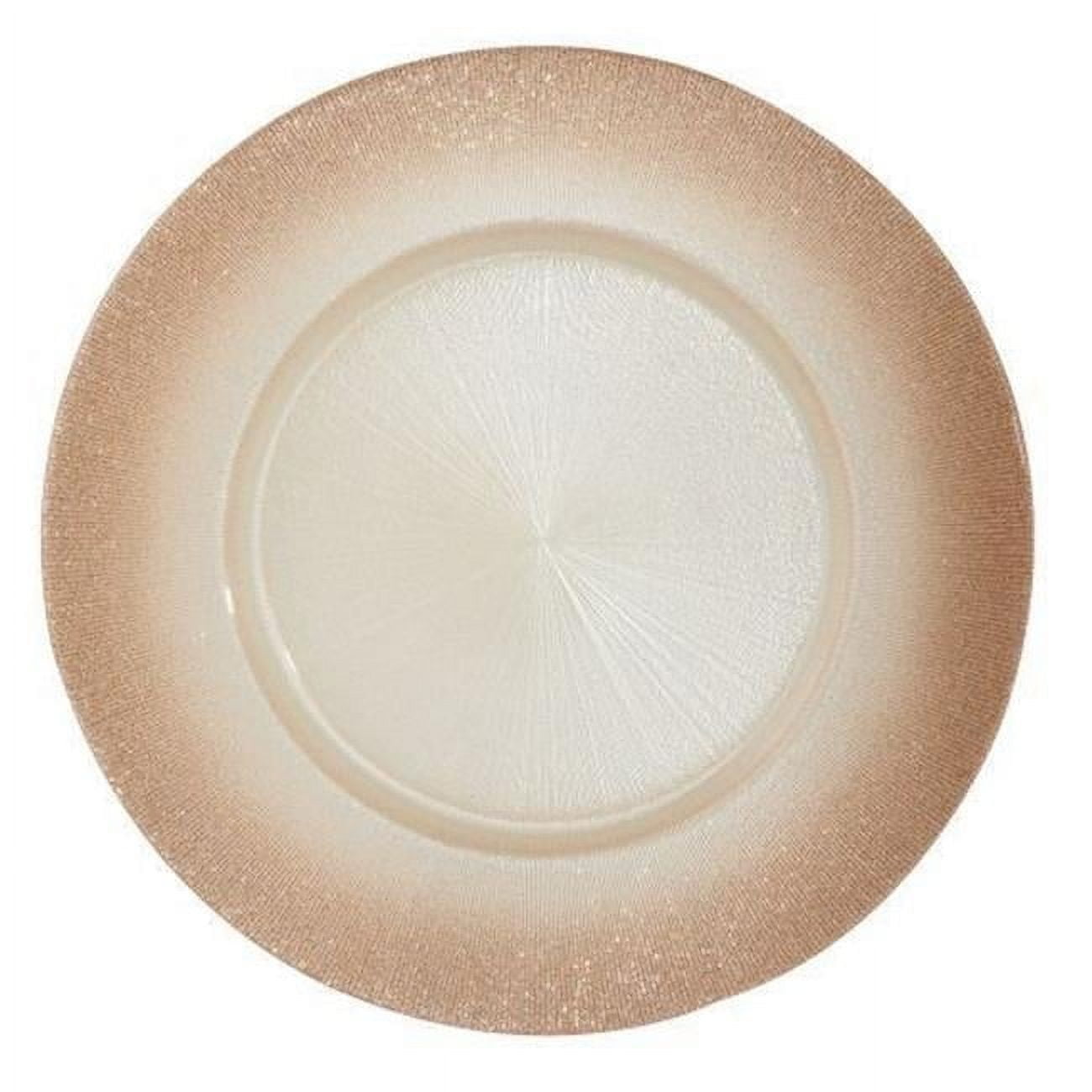 Leeber Charger with Glitter Edge, Rose Gold - Set of 4 - Walmart.com
