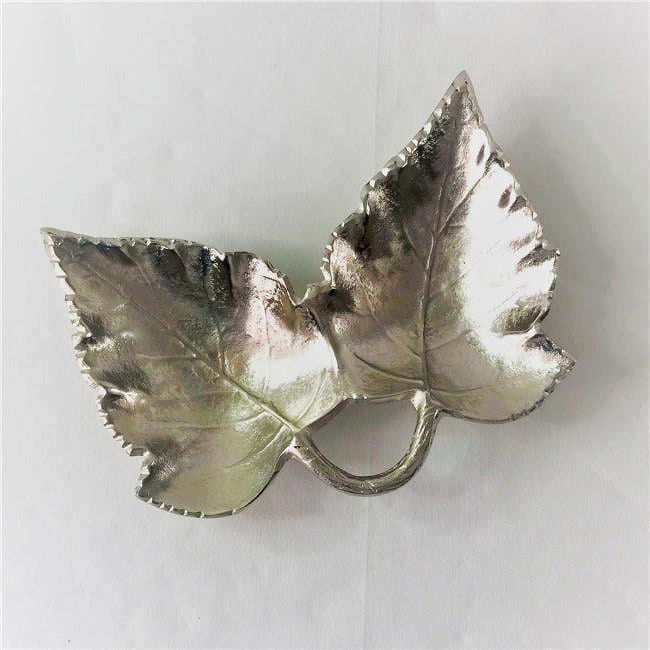 Leeber Limited 75073 Double Maple Leaves Nickel Colour Nuts Tray 11.5 x ...