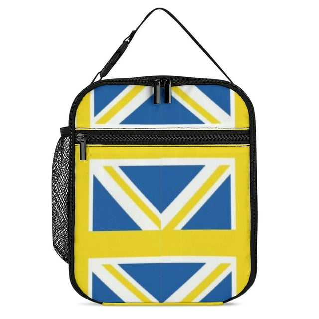 Leeds Blue White Yellow Union Jack Flag Portable Lunch Bag Insulated Meal Bag Reusable Lunch Box ...