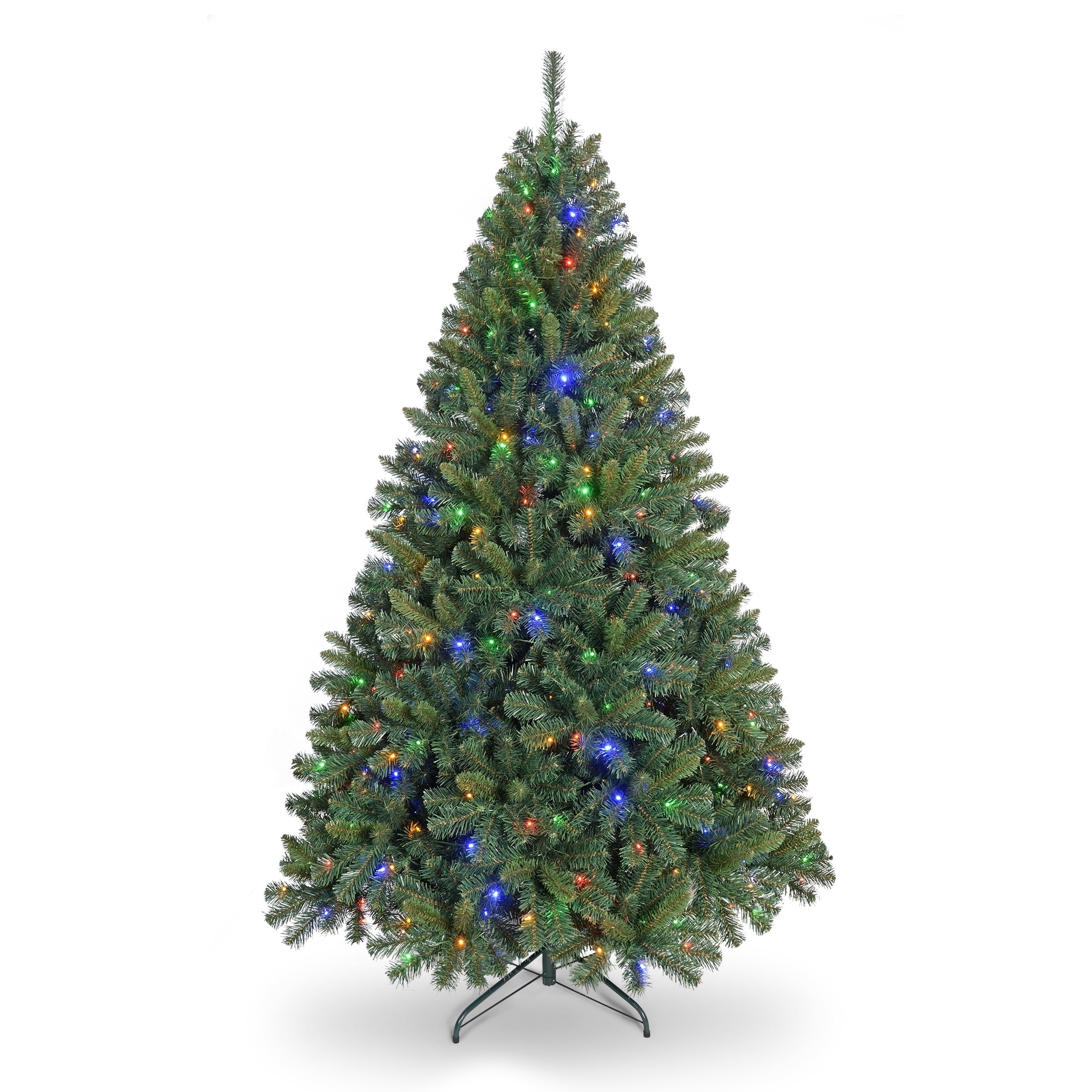 7Ft Corner Green Artificial Christmas Tree With Lights ,Leeheeyee ...